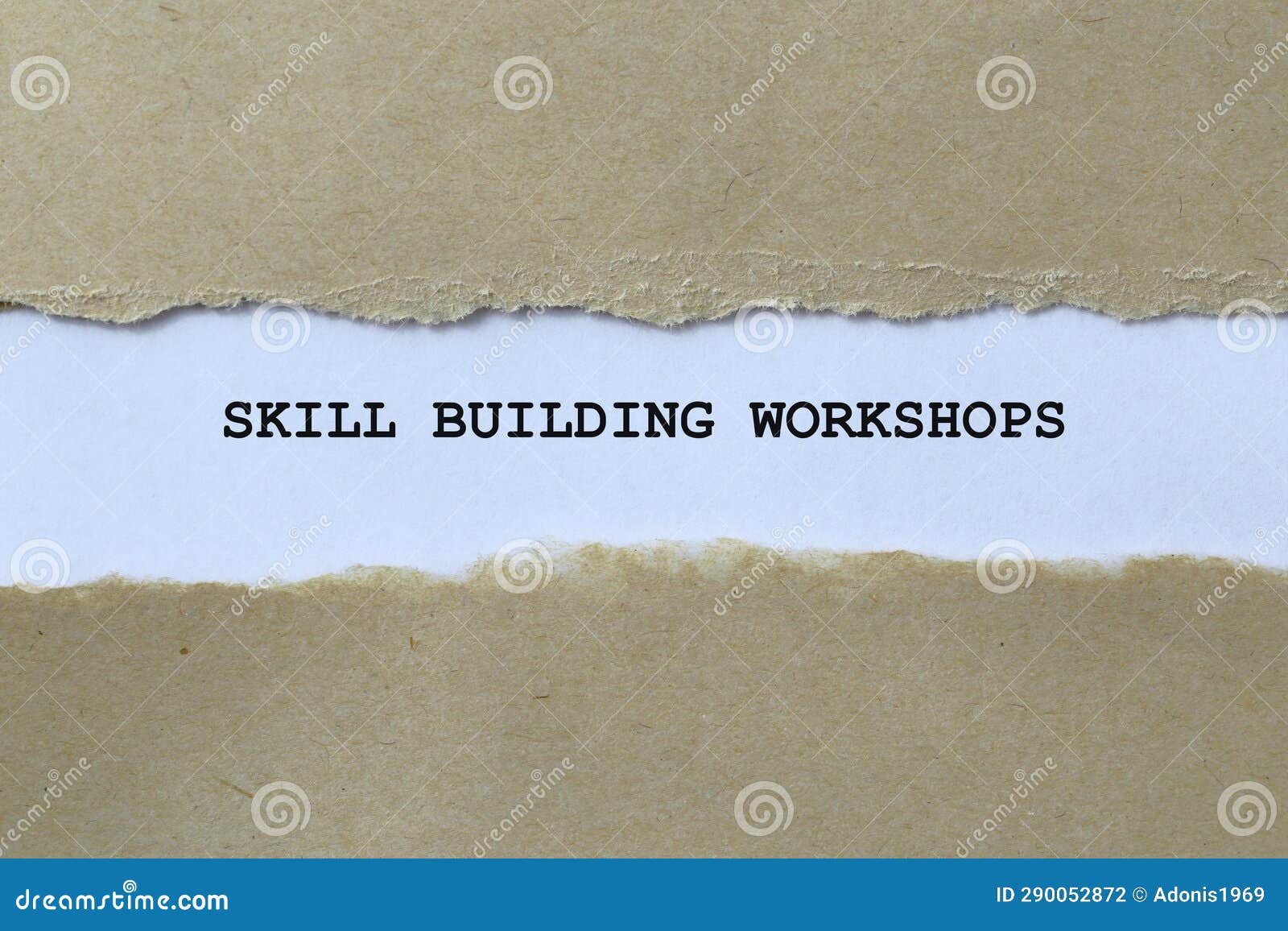 Skill Building Workshops on White Paper Stock Photo - Image of ...