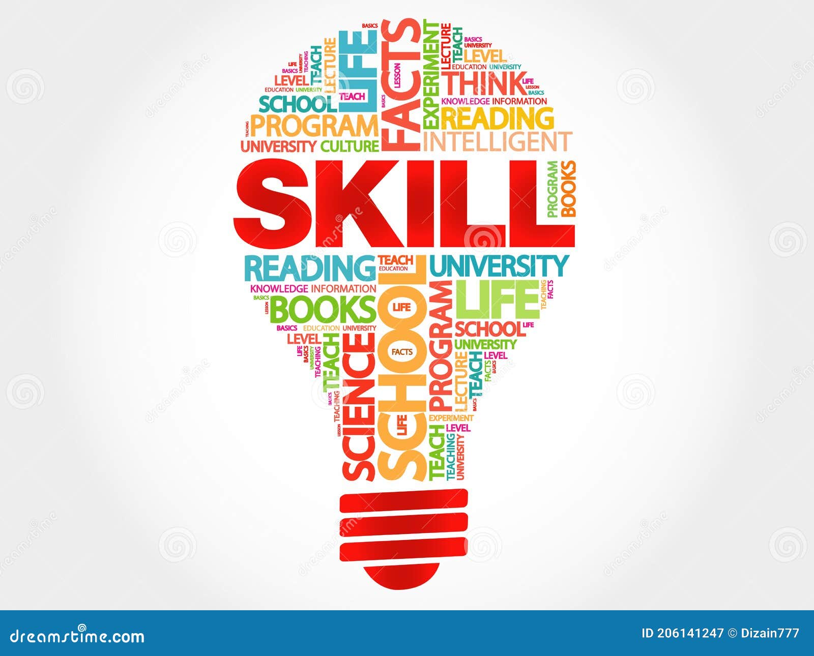 SKILL bulb word cloud stock illustration. Illustration of join - 206141247