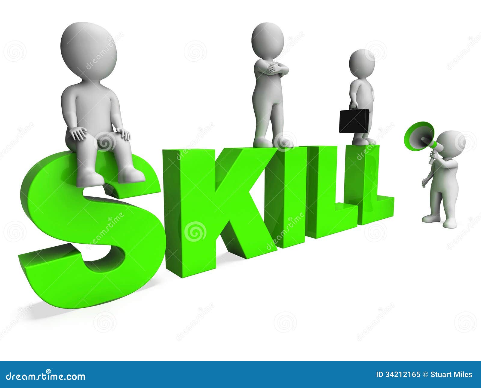 Skill Characters Shows Expertise Skilled and Competence Stock ...