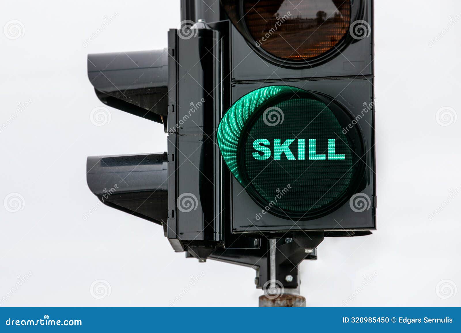 SKILL Concept. Traffic Light with Green Light Stock Photo - Image of ...