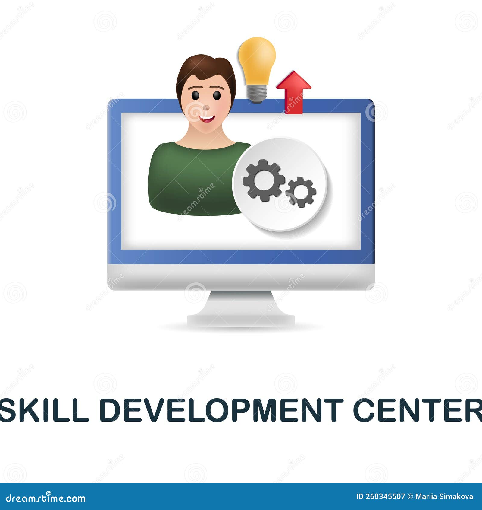 Skill Development Center Icon. 3d Illustration from Smart City ...