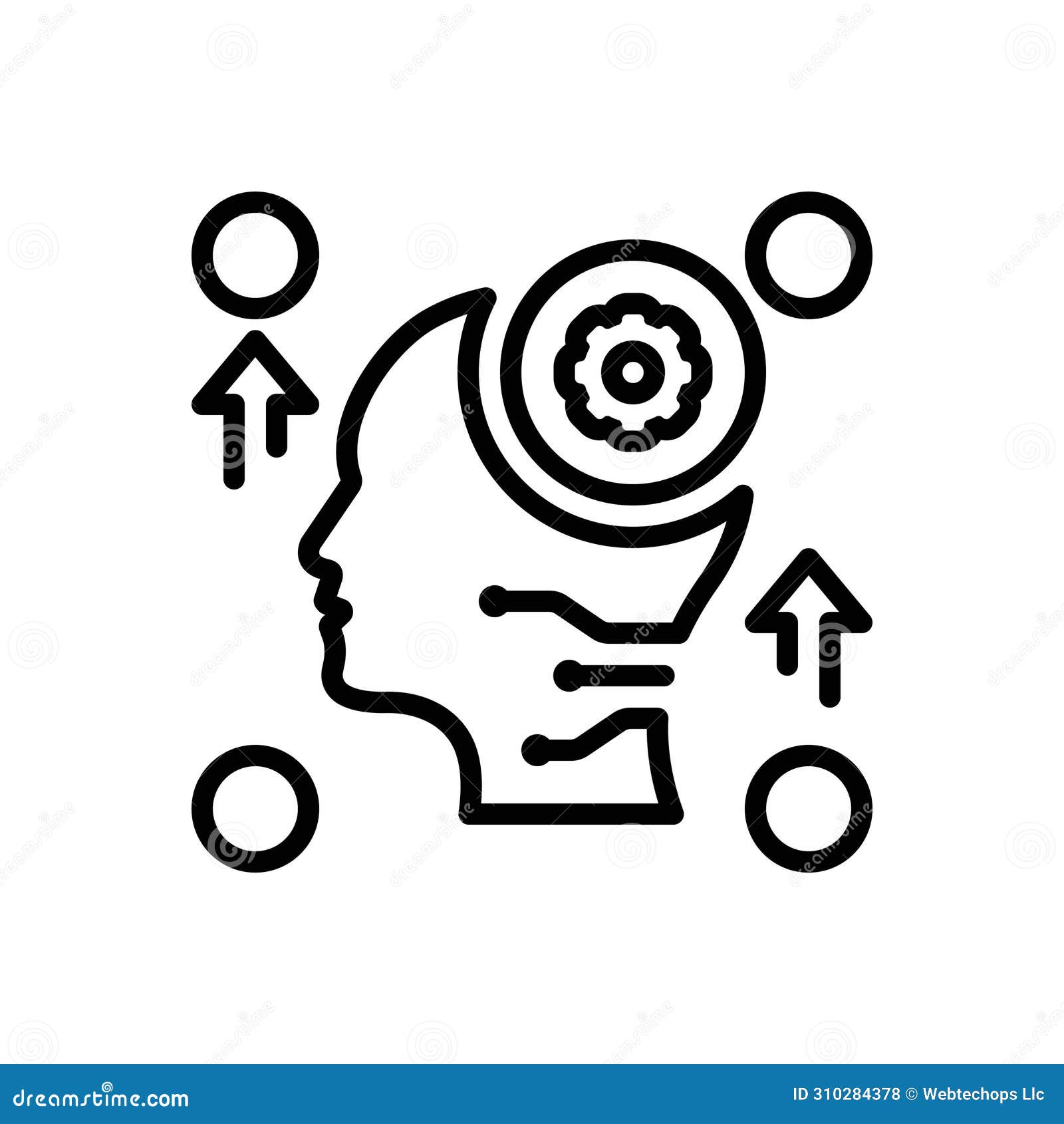 Black Line Icon for Skill Development, Skill and Talent Stock Vector ...