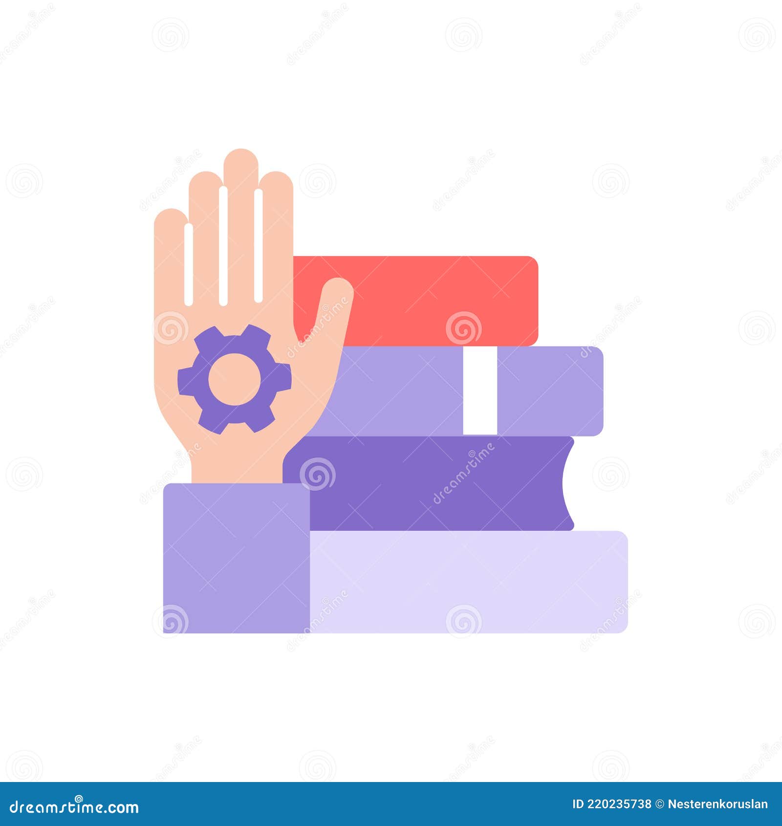 Skill Development through Learning Vector Flat Color Icon Stock Vector ...