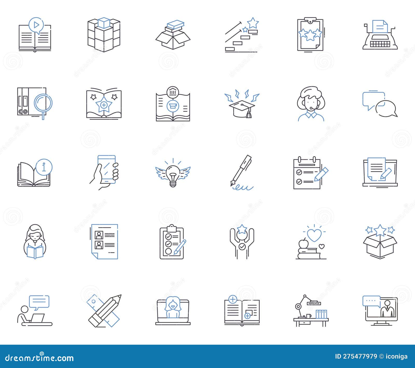 Skill Development Line Icons Collection. Growth, Learning, Mastery ...
