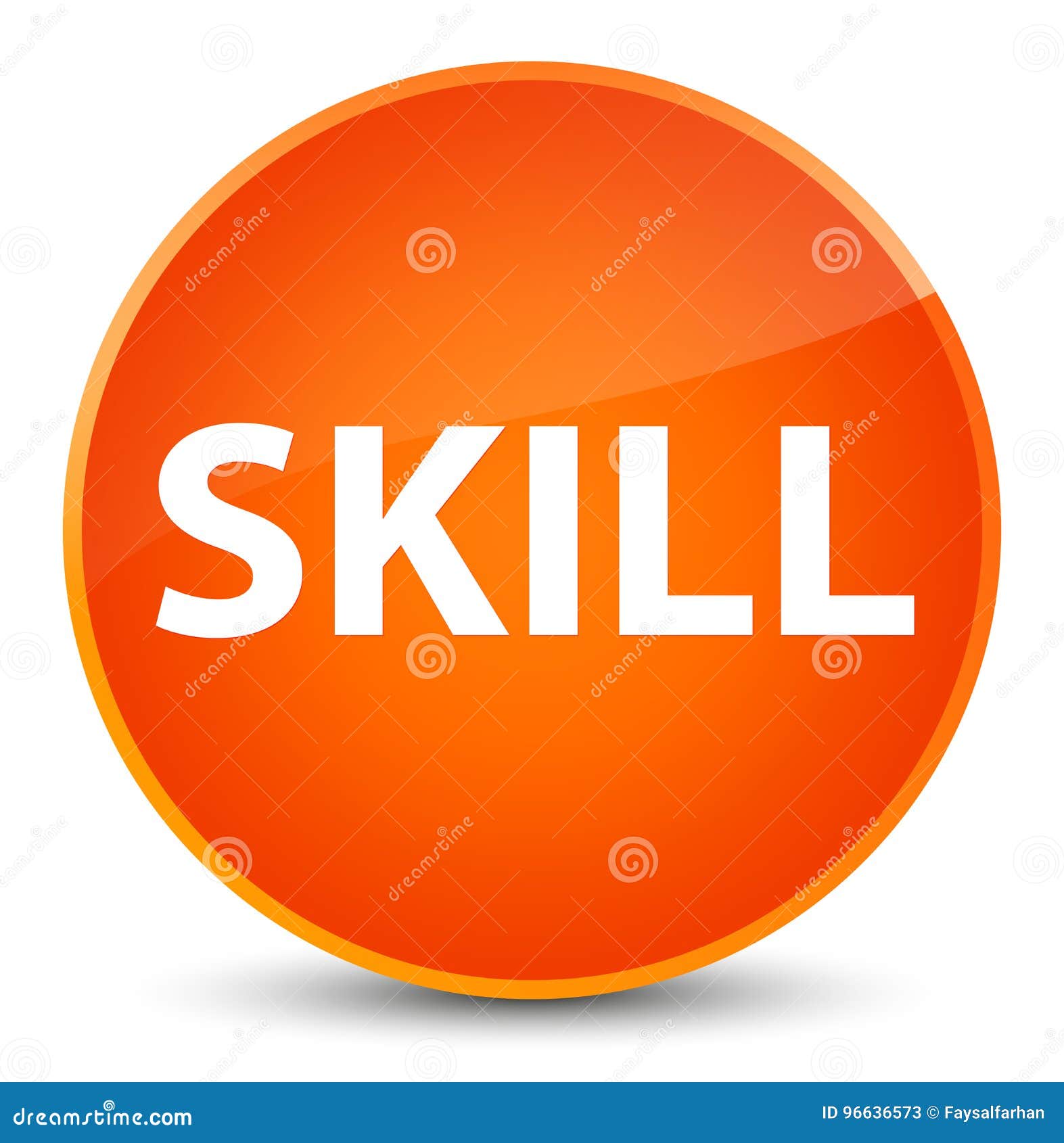 Skill Elegant Orange Round Button Stock Illustration - Illustration of ...