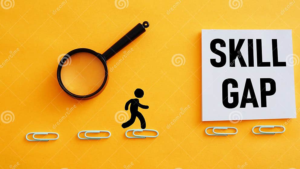 Skill Gaps is Shown Using the Text Stock Photo - Image of education ...