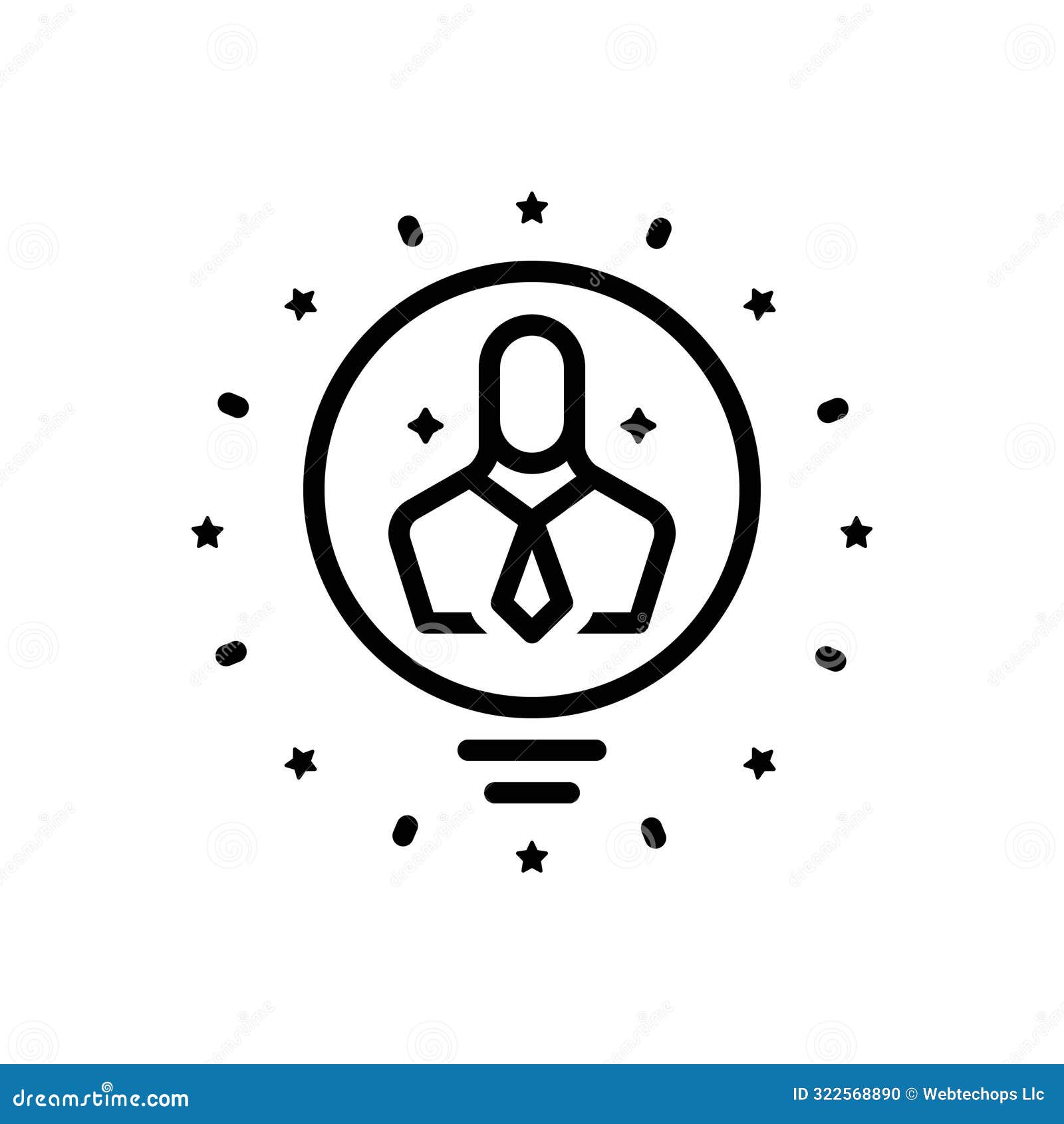 Black Line Icon for Skill, Ability and Staff Stock Vector ...