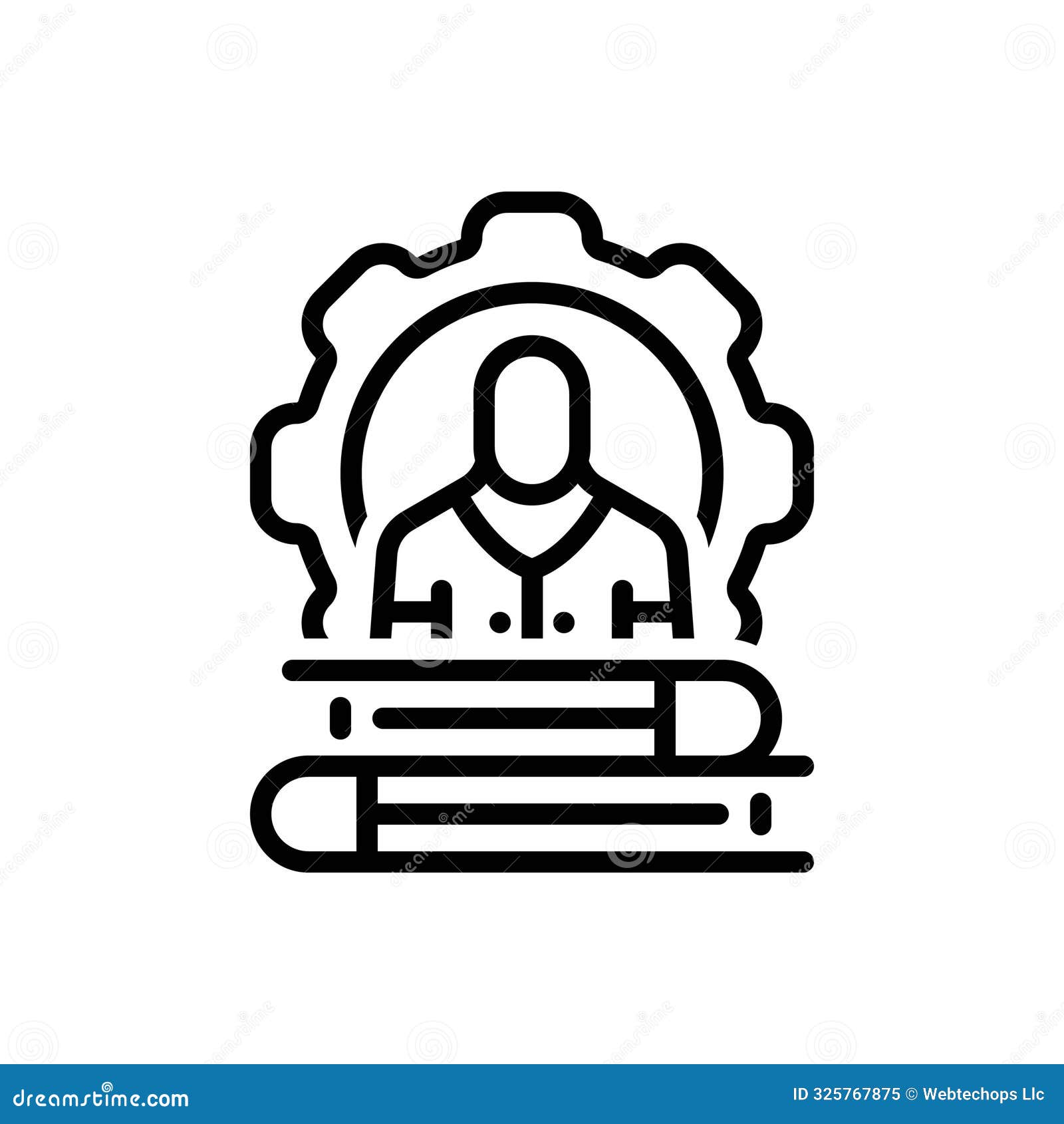 Skill Ability Icon. Skilled Employee. Gear And Hand Symbol Of Talents ...