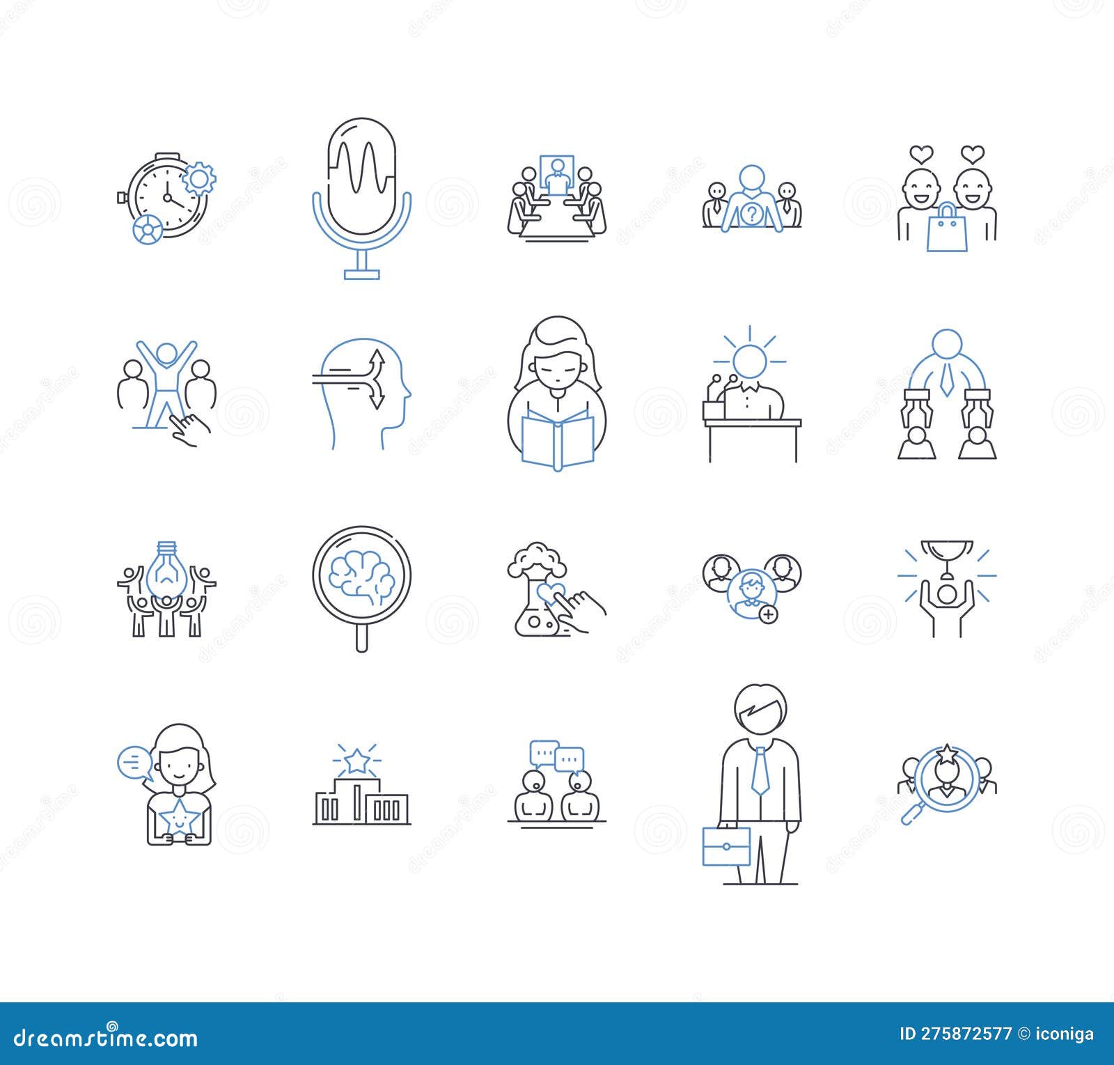 Skill Improvement Line Icons Collection. Mastery, Development ...