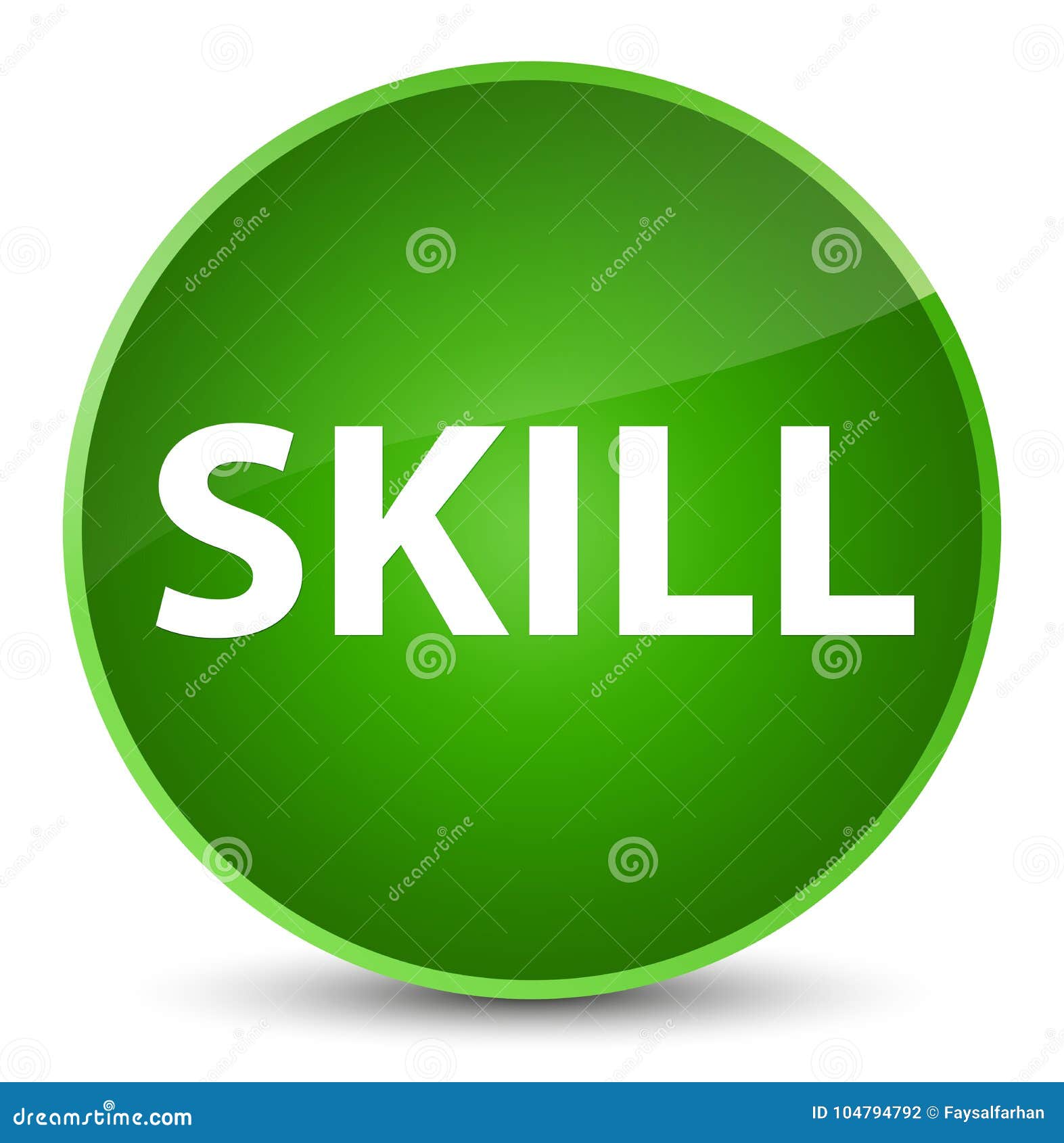 Skill Elegant Green Round Button Stock Illustration - Illustration of ...