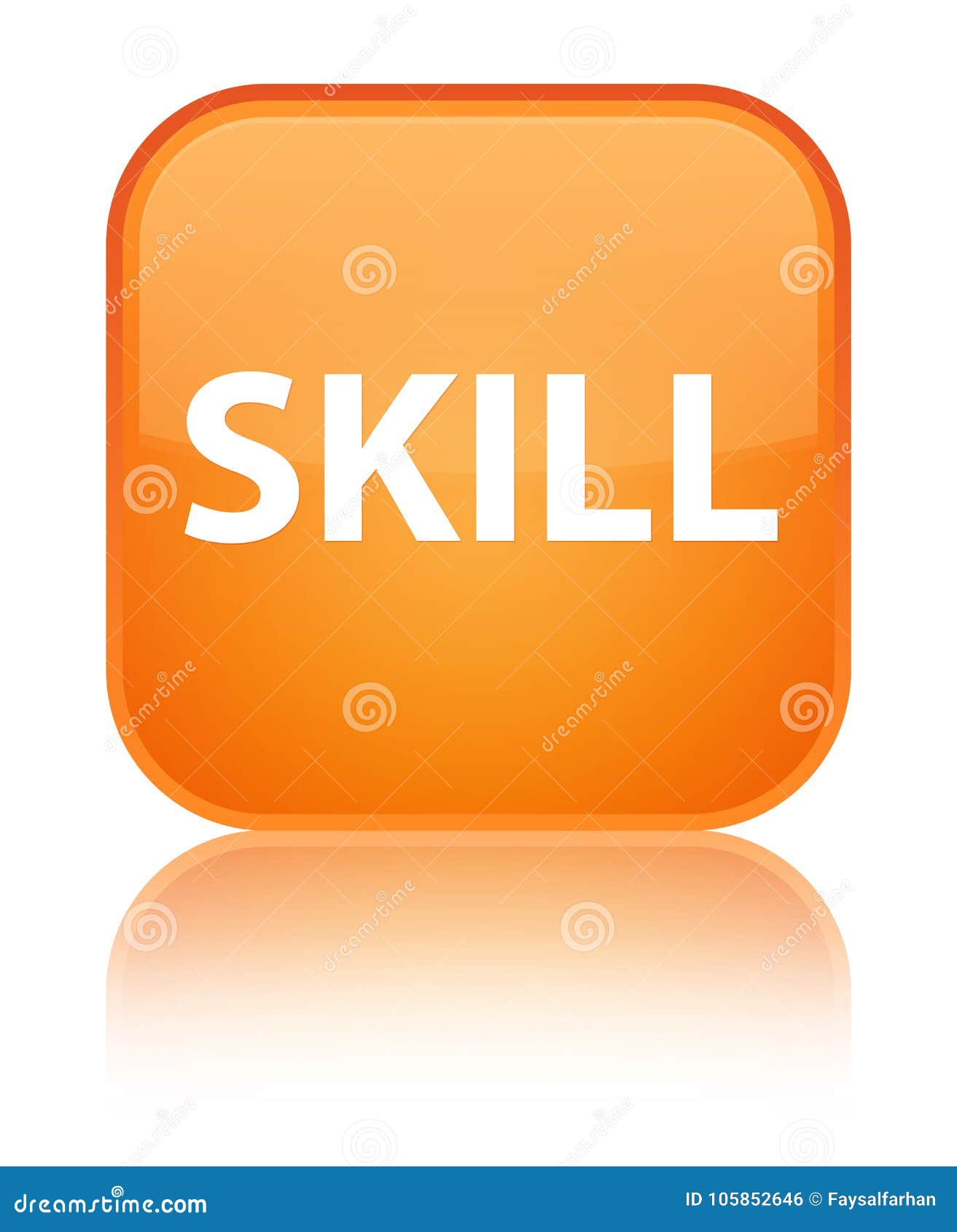 Skill Special Orange Square Button Stock Illustration - Illustration of ...