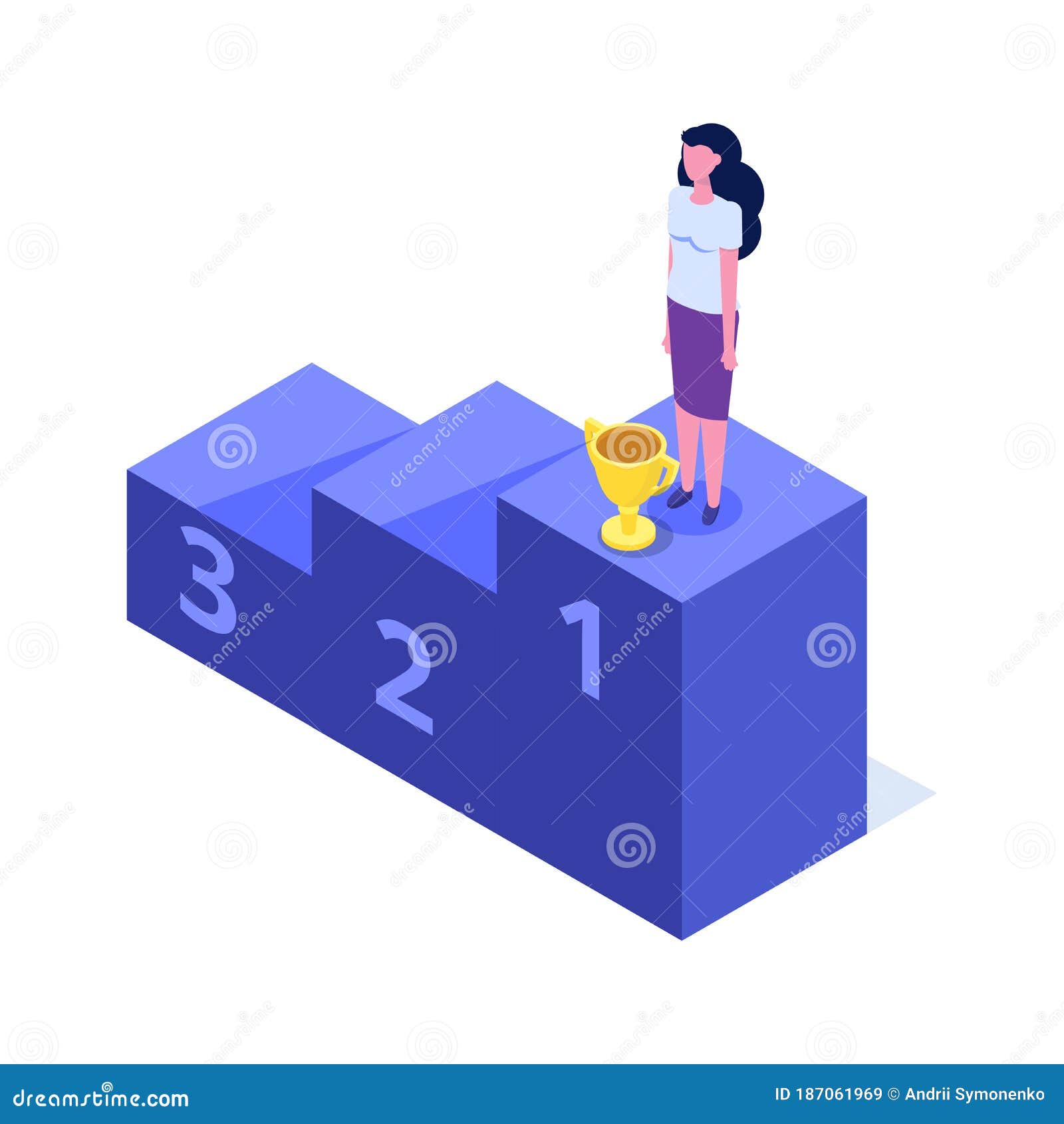 Skill Level, Education Level and Staff. the Path To Success Isometric ...