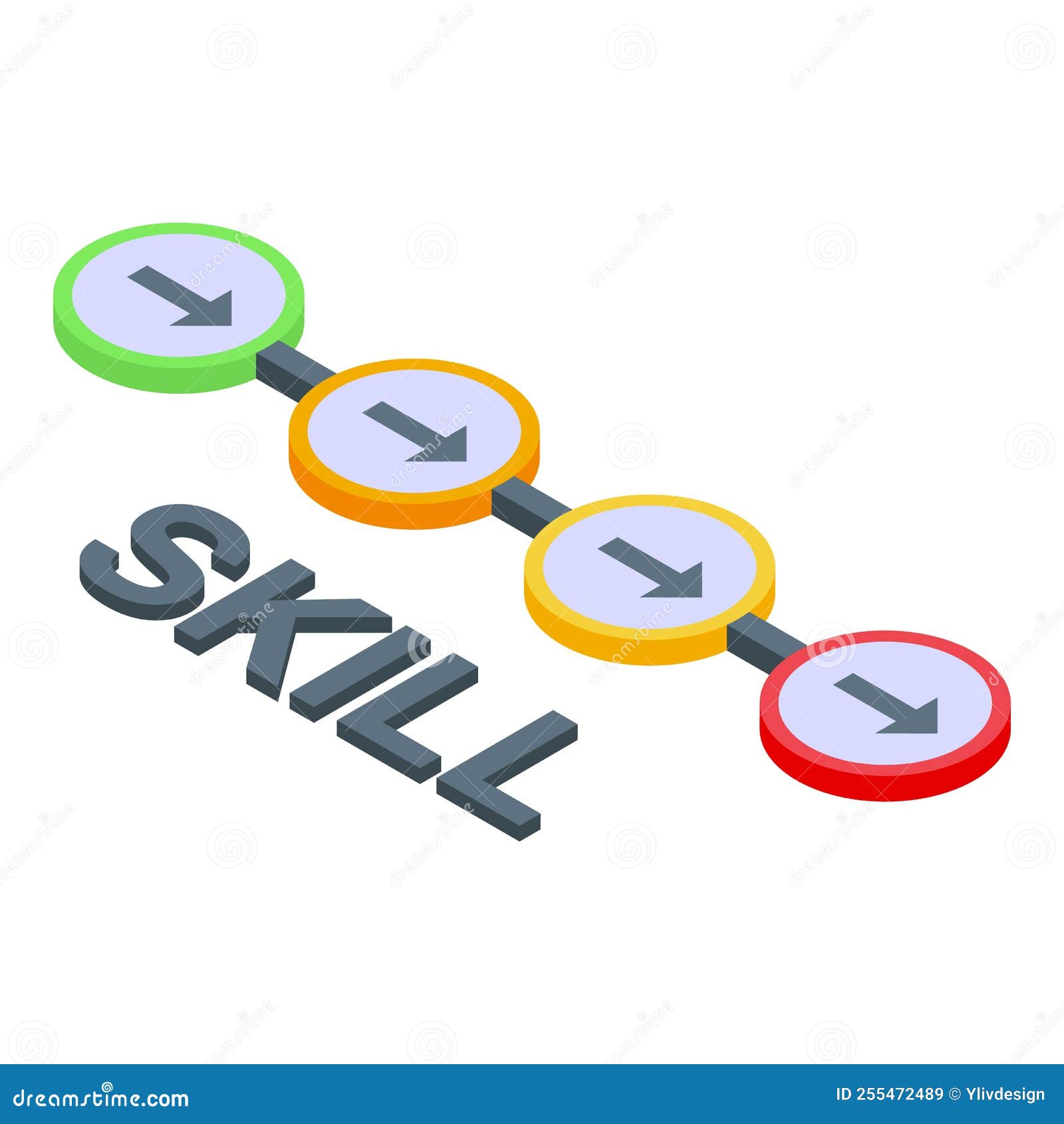 Skill Level Up Icon Isometric Vector. Capacity Effective Stock Vector ...