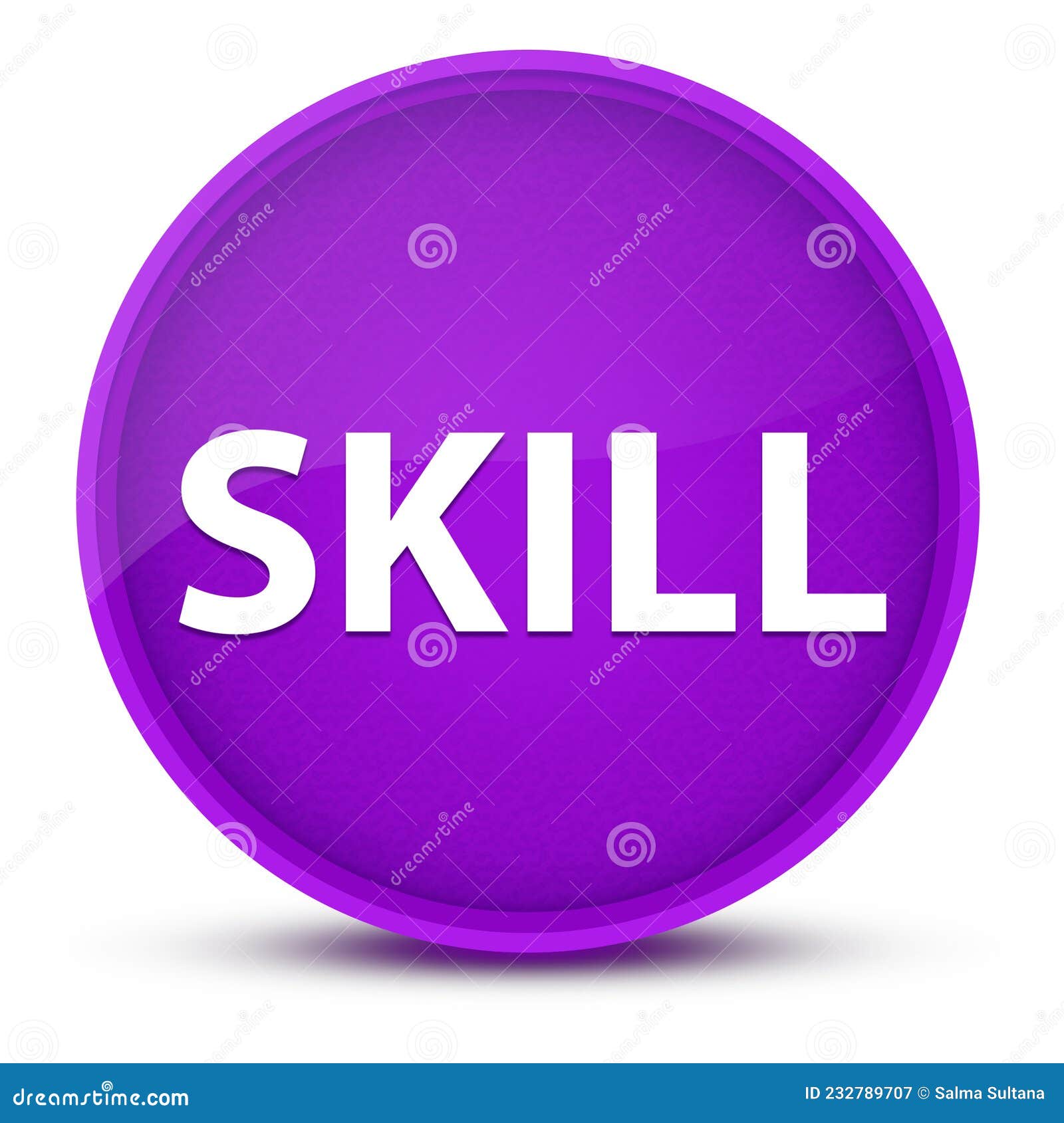 Skill Luxurious Glossy Purple Round Button Abstract Stock Illustration ...