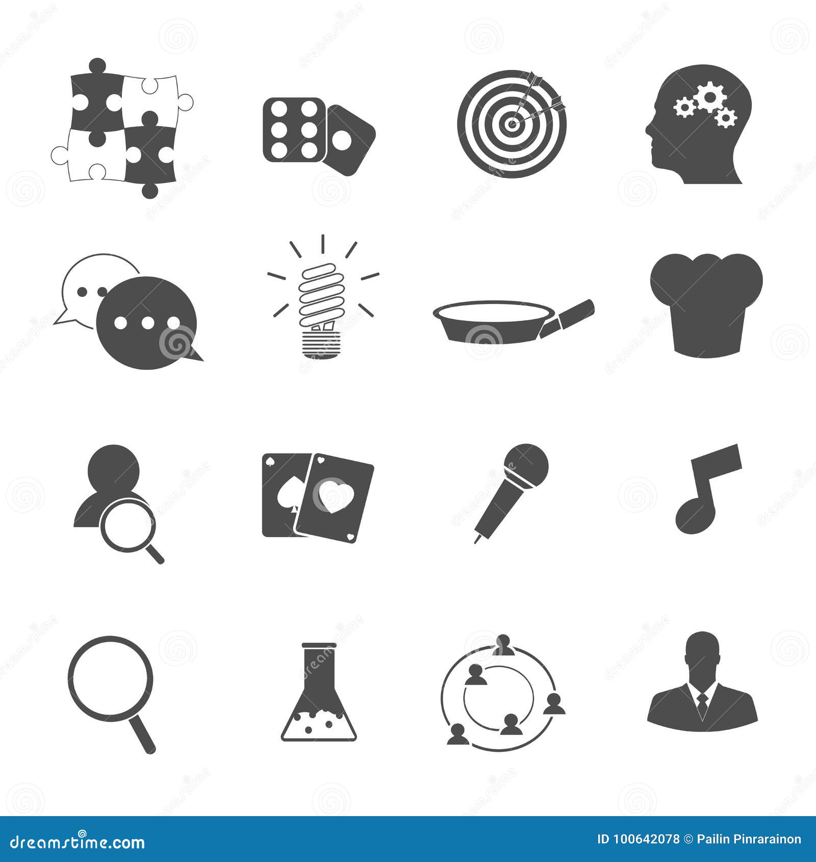 Skill Personal Icons Set Vector Stock Vector - Illustration of ...
