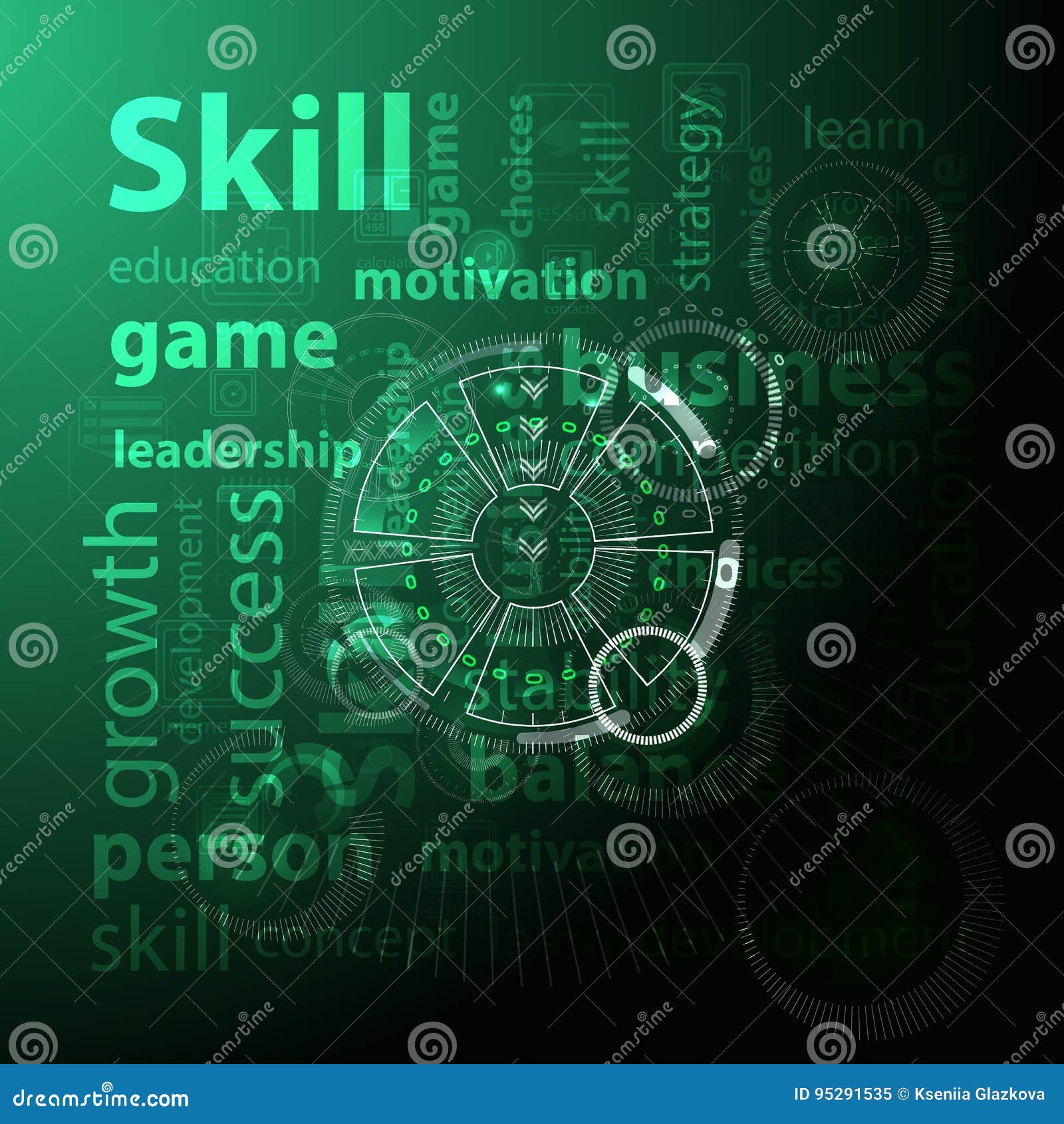 Skill and Skills Concept. Vector Illustration Stock Illustration ...