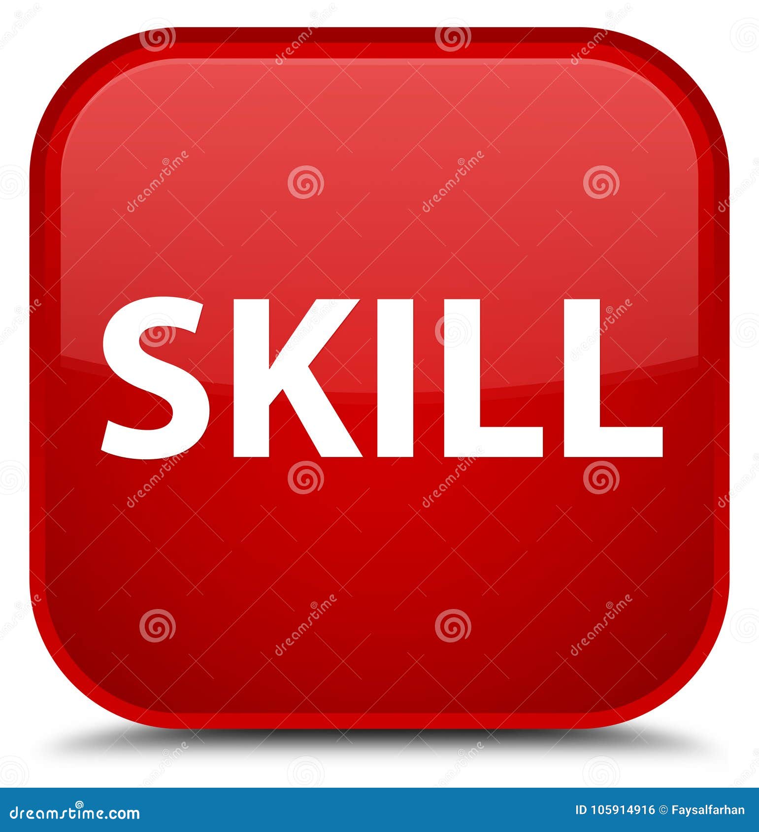 Skill Special Red Square Button Stock Illustration - Illustration of ...