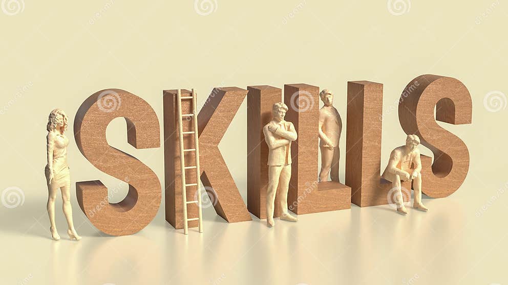 The Skill Text for Business Concept 3d Rendering Stock Illustration ...