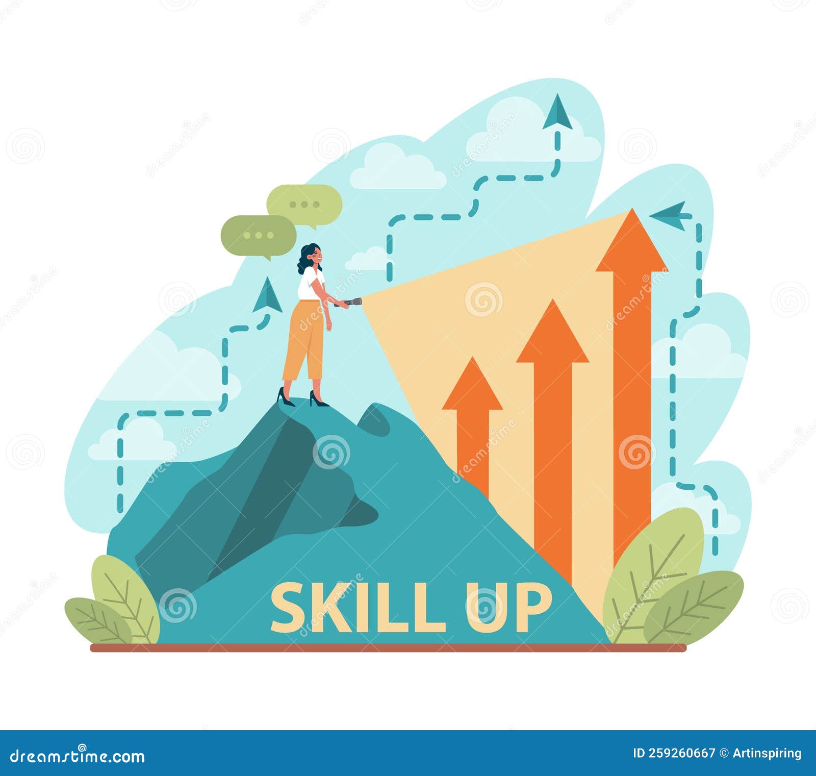 Skill Up Concept. Increasing of Business or Professional Abilities ...