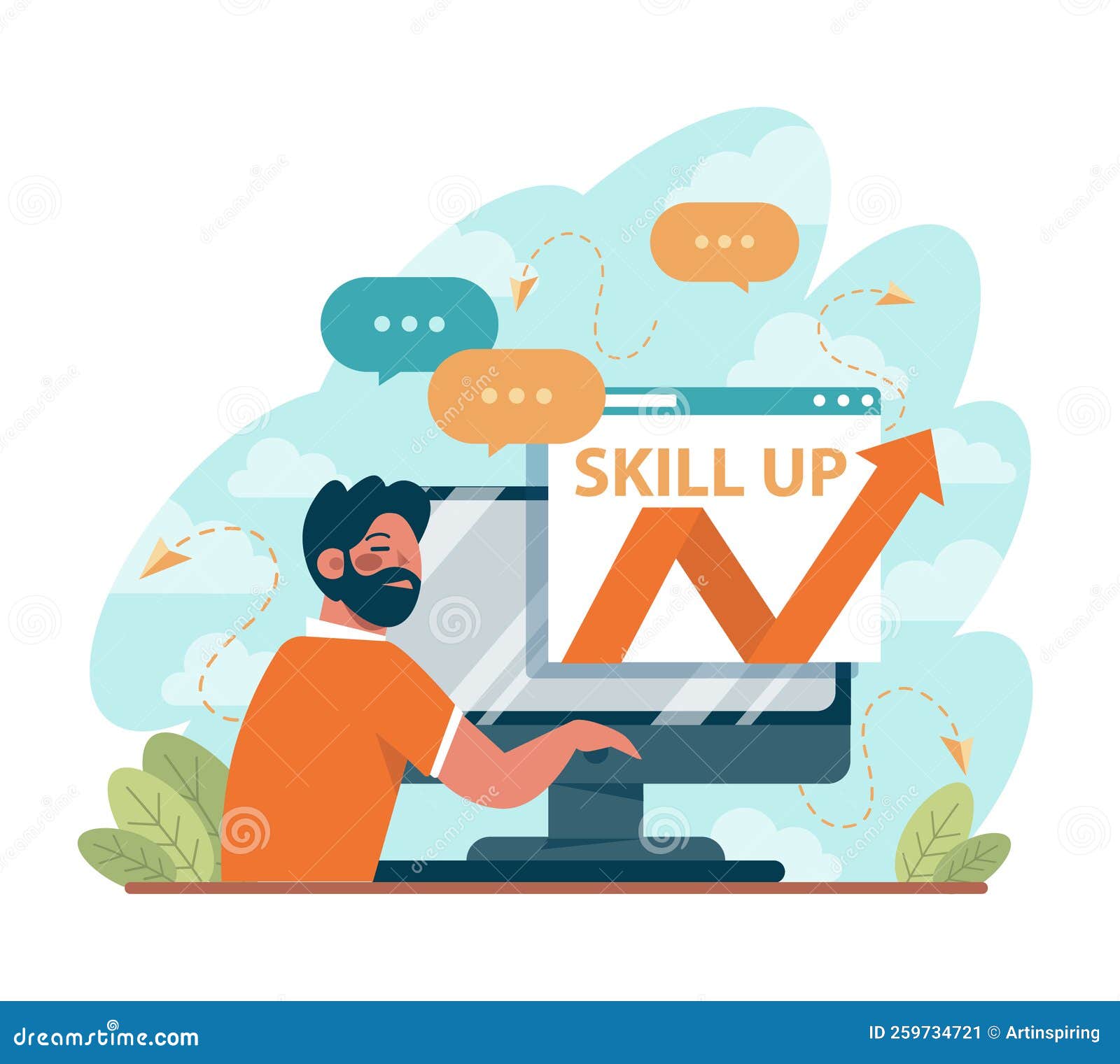 Skill Up Concept. Increasing of Business or Professional Abilities ...