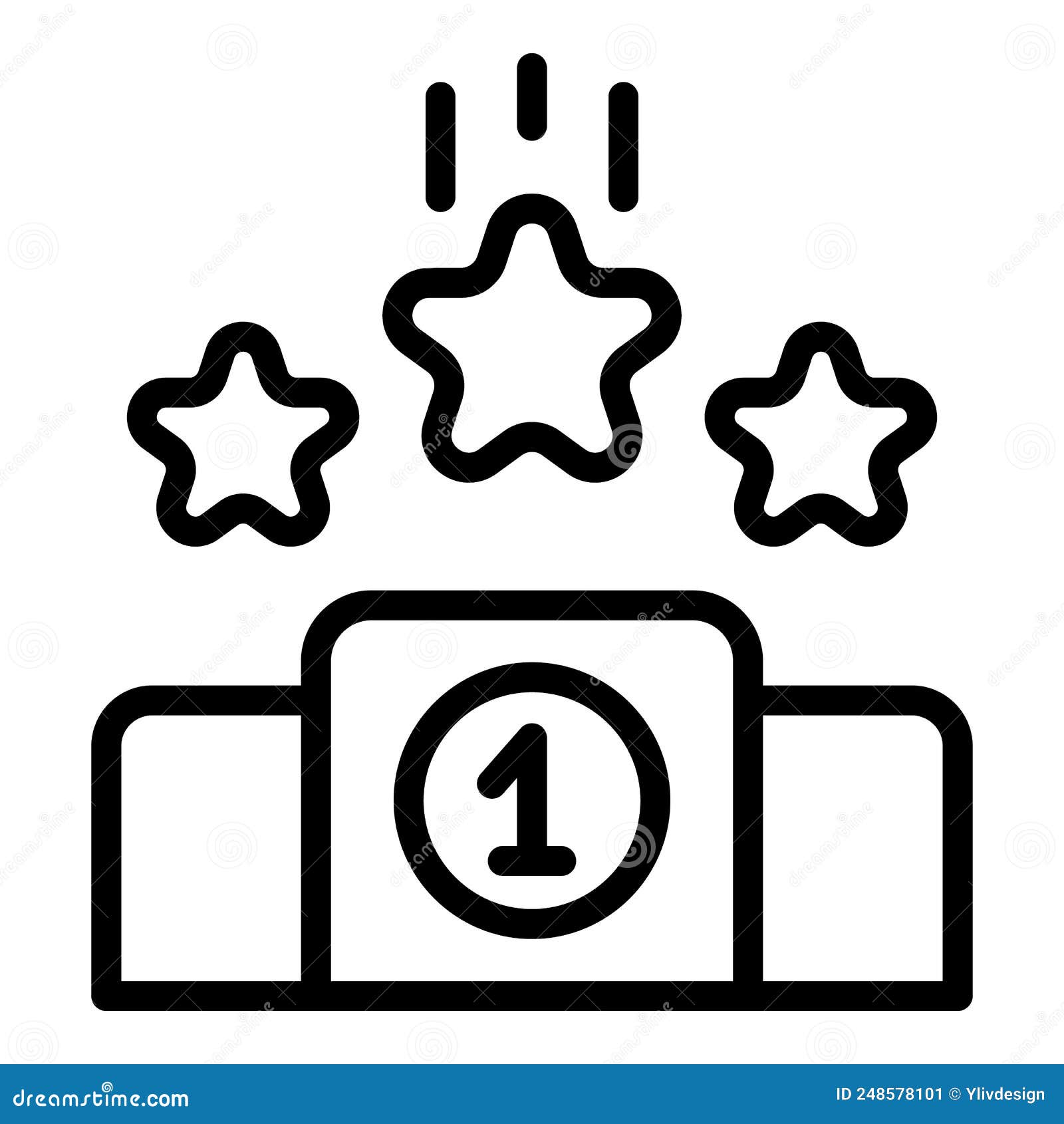 Skill Up Podium Icon Outline . Level Training Stock Illustration ...