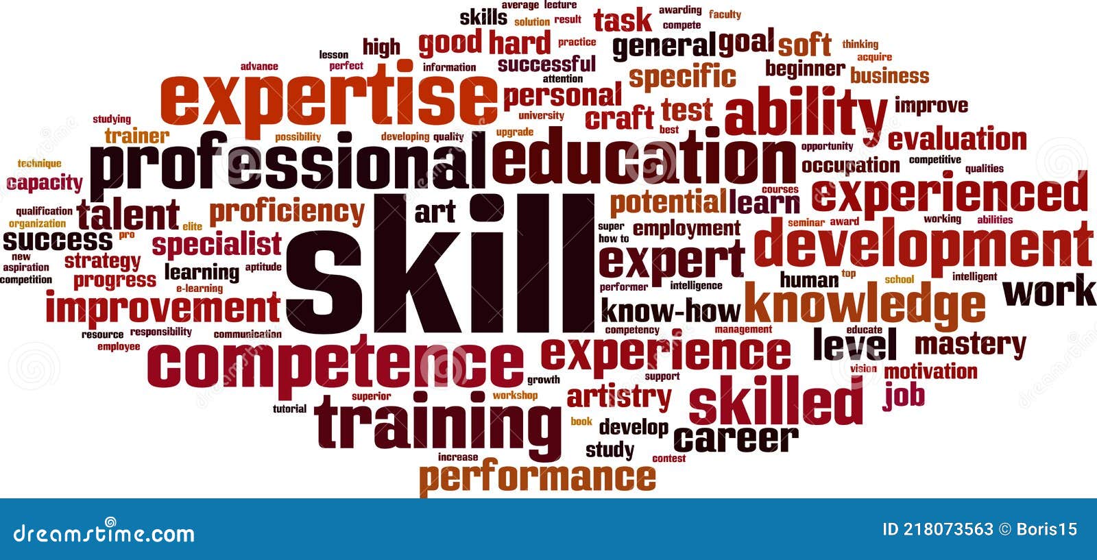 Skill word cloud stock vector. Illustration of specific - 218073563