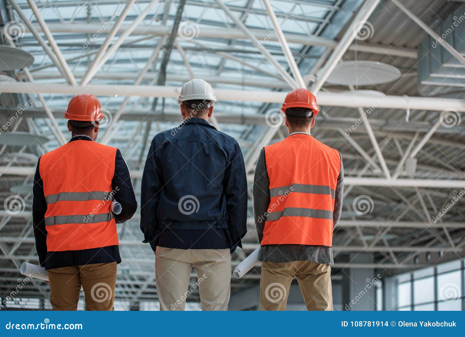 Skilled Architects are Present at Constructing Building Stock Photo ...