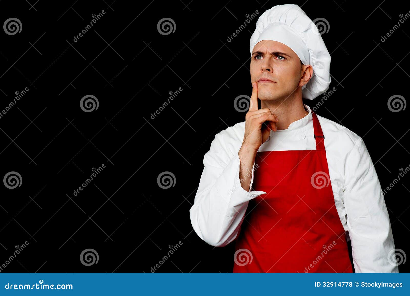 Skilled Chef Thinking Something Stock Photo - Image of imagine ...