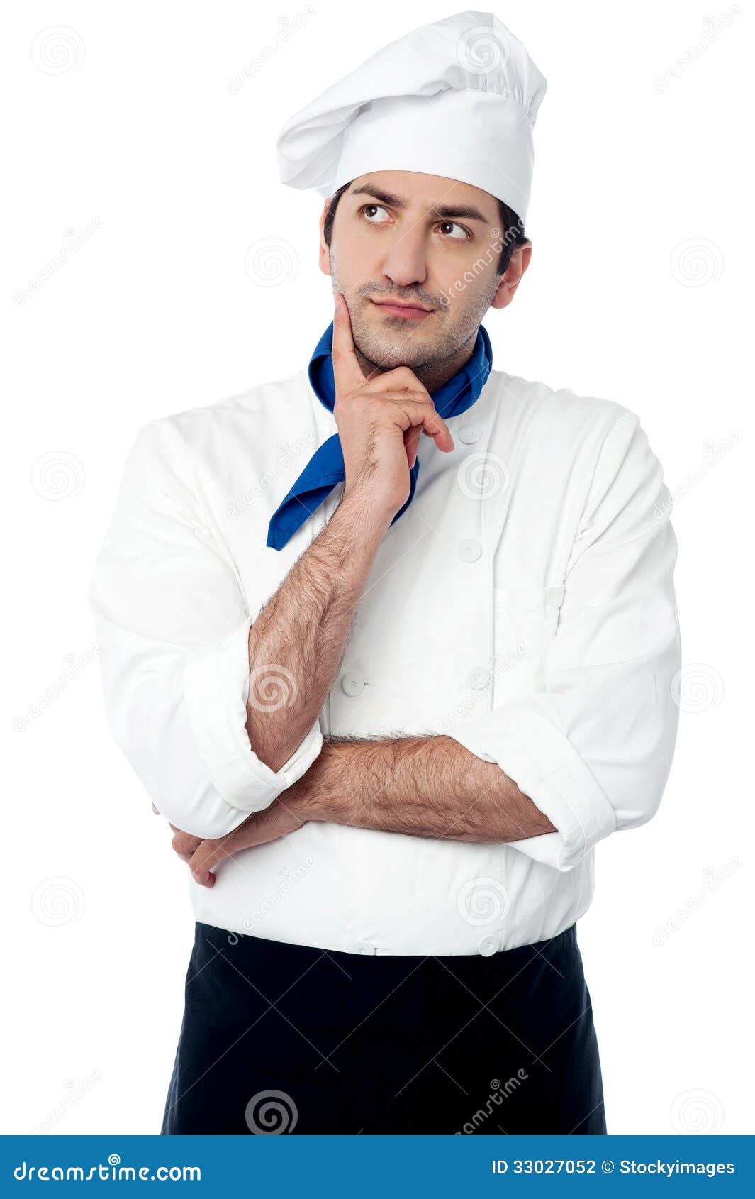 Skilled Chef Thinking Something Stock Photo - Image of idea, neck: 33027052
