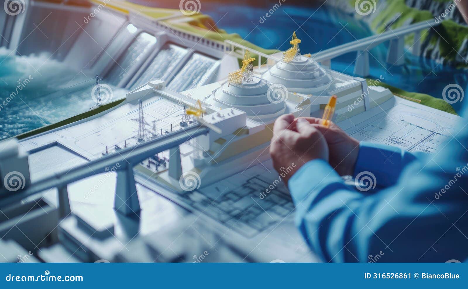 Skilled Civil Engineer Planning Hydro Electrical Power by Using Model ...
