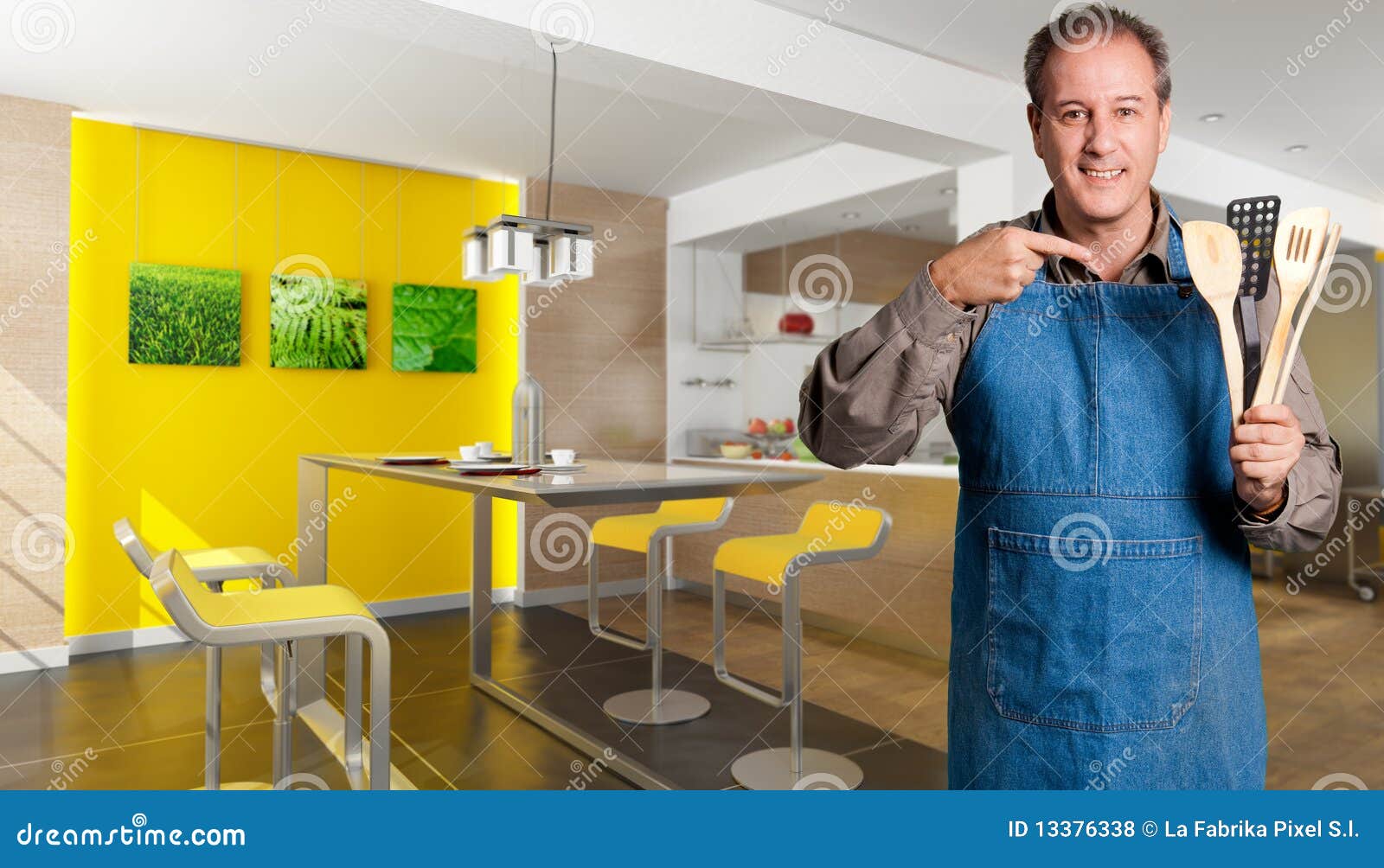 Skilled cook stock illustration. Illustration of spacious - 13376338