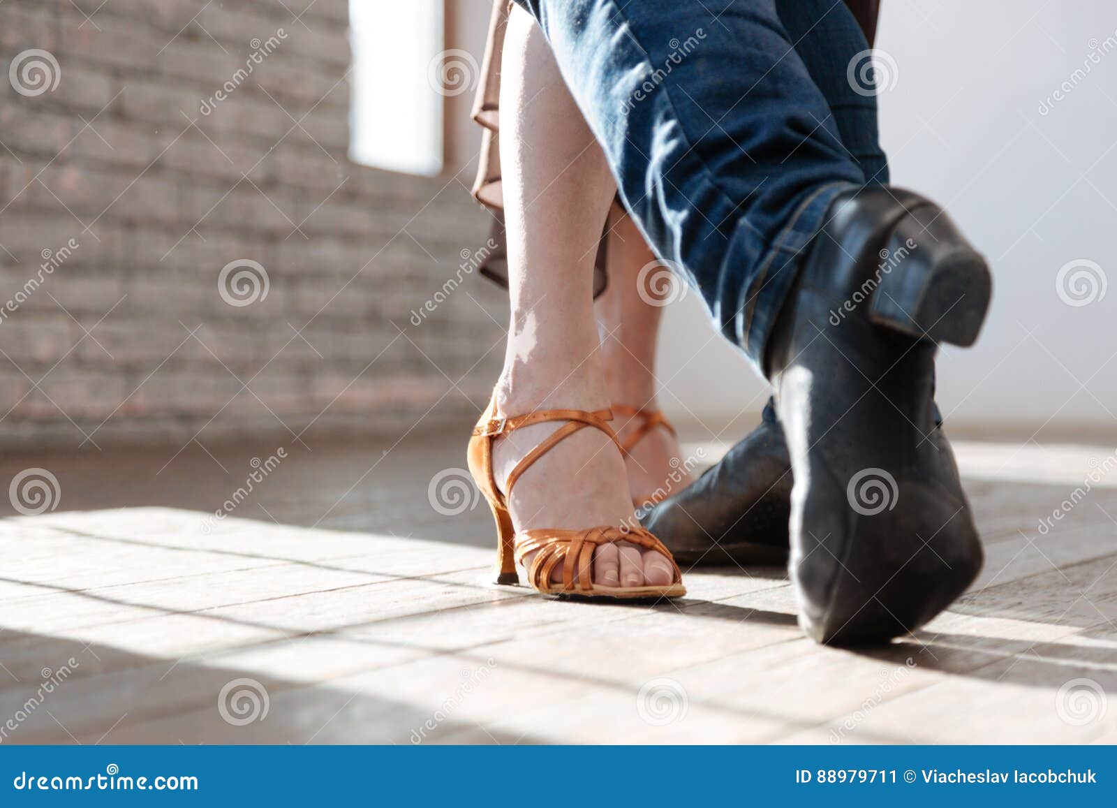 Skilled Dance Couple Tangoing at the Ballroom Stock Image - Image of ...