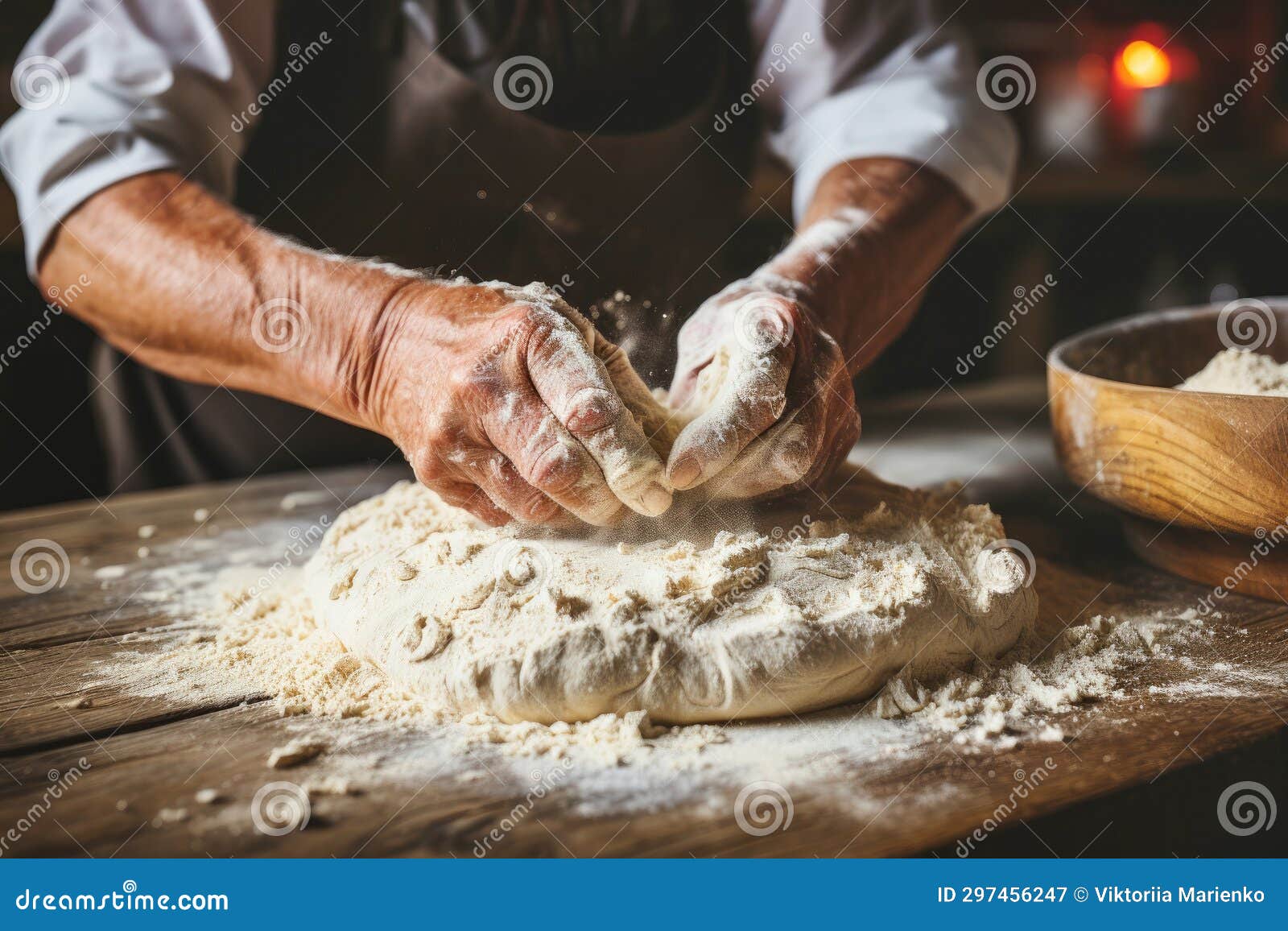 Skilled Hands of a Baker Craft the Foundation for a Delicious Meal ...