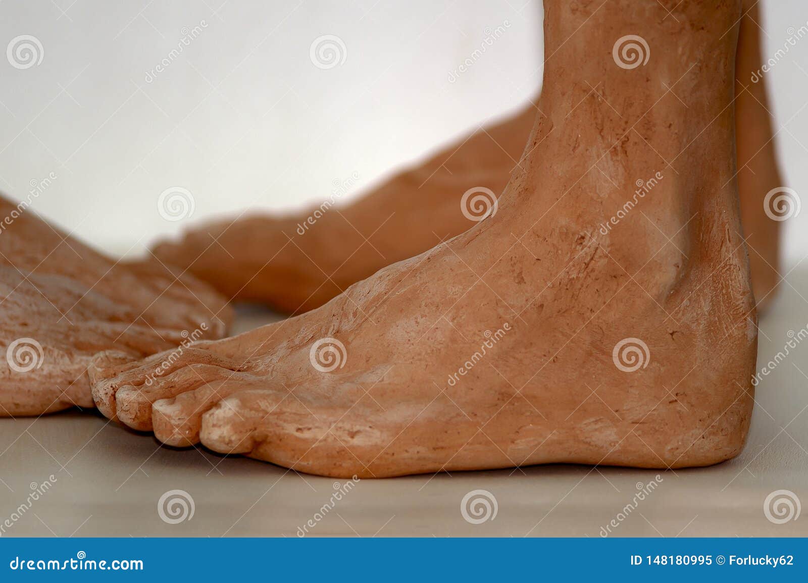 Hands Working To Shape the Clay Stock Image - Image of bank, female ...