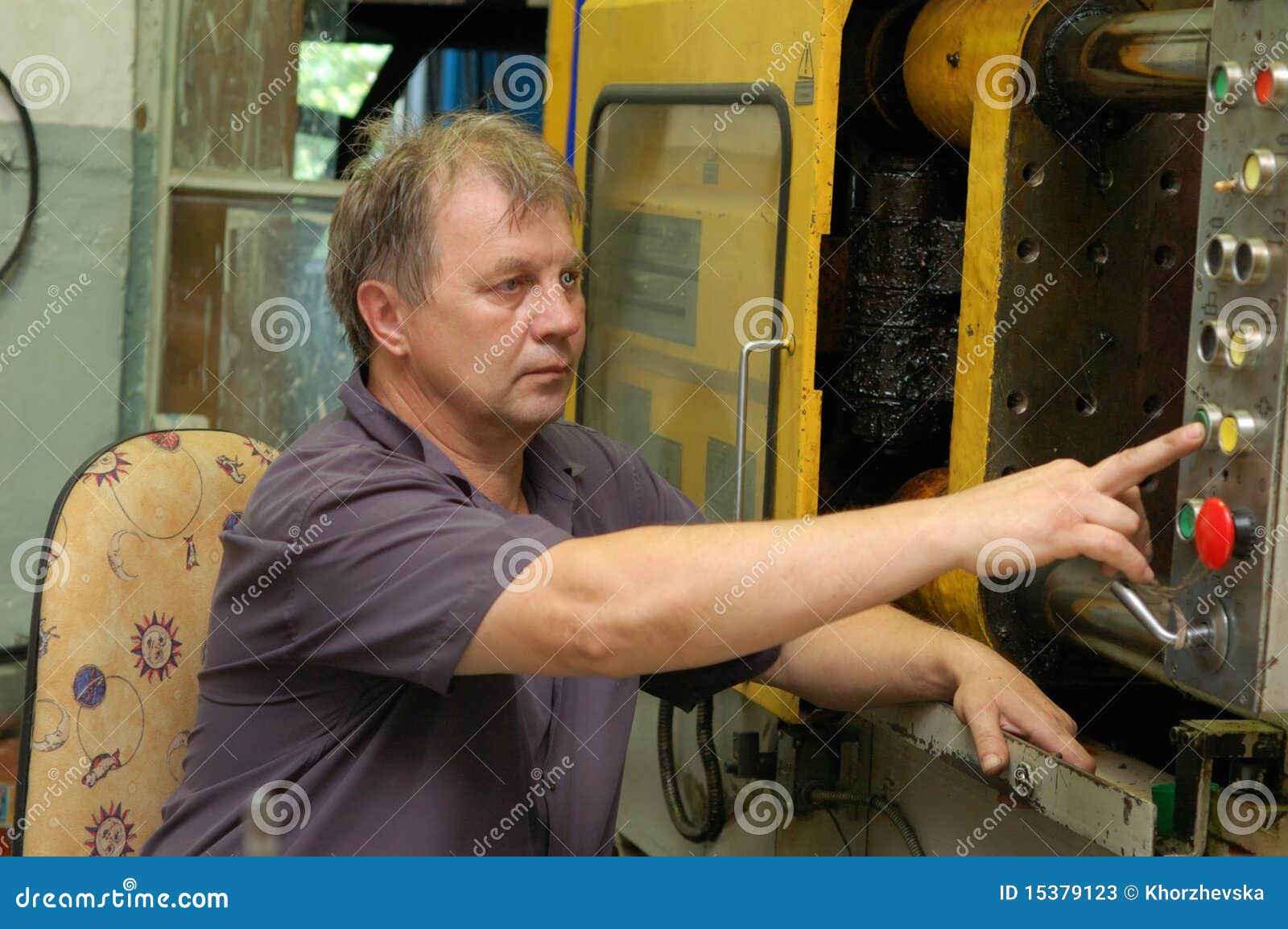 Skilled Labourer in Factory Stock Image - Image of grime, plant: 15379123
