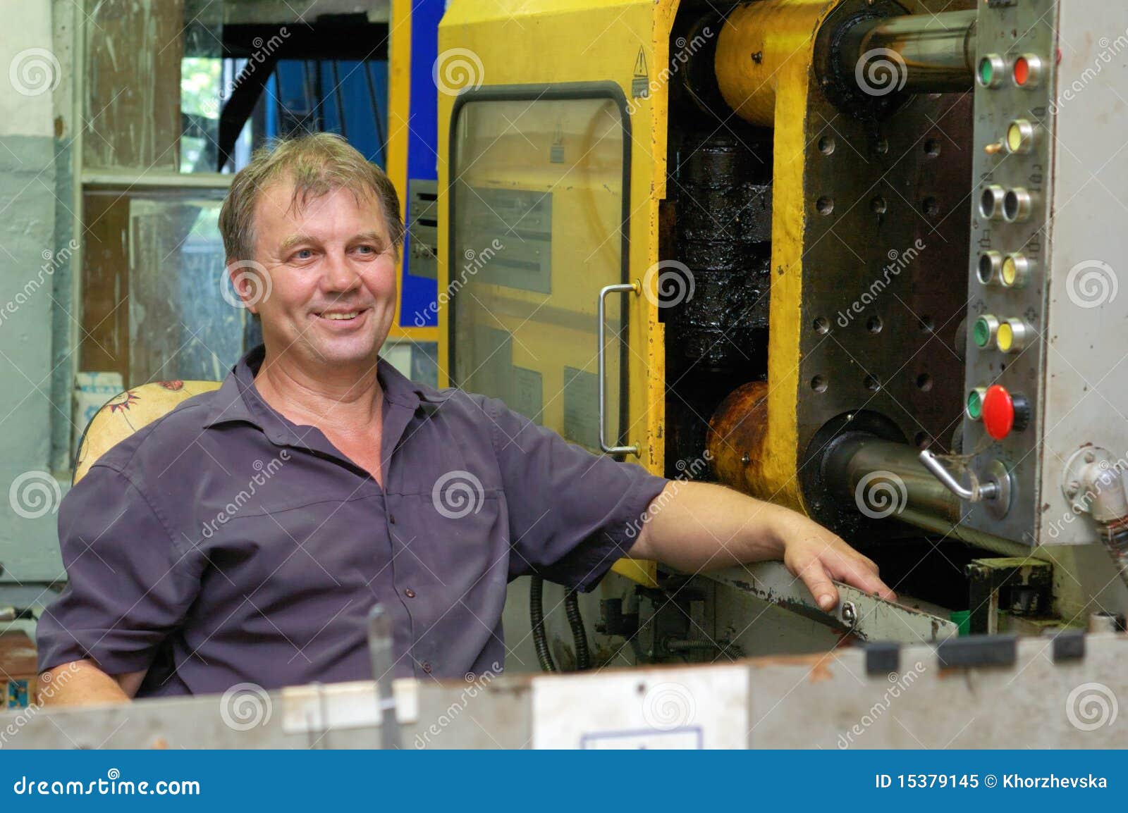 Skilled Labourer in Factory Stock Image - Image of human, adjust: 15379145