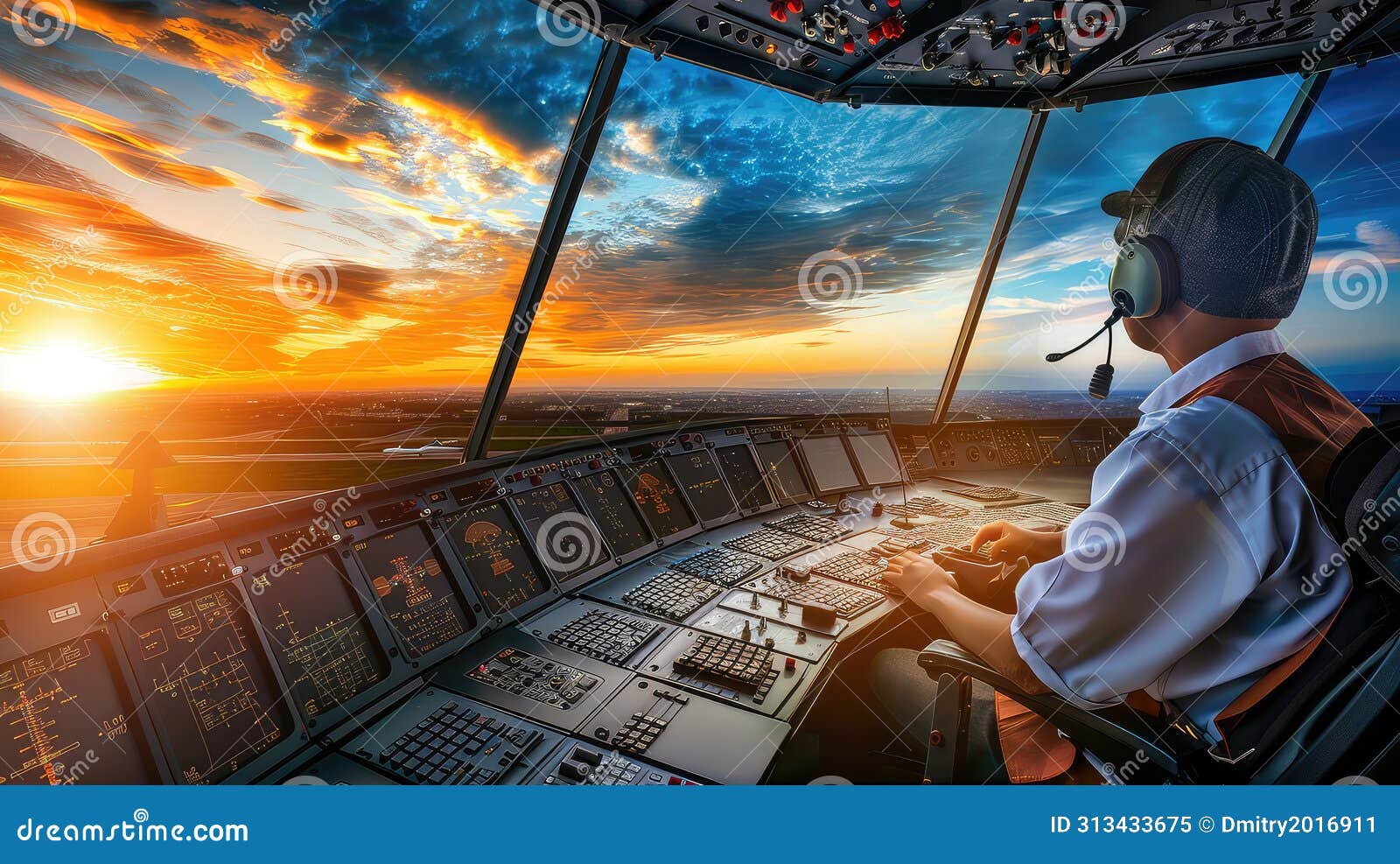 A Skilled Male Air Traffic Controller Managing Flights in a Control ...