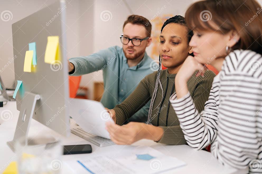 Skilled Male CEO Mentor or Executive Manager Boss Teaching Diverse ...