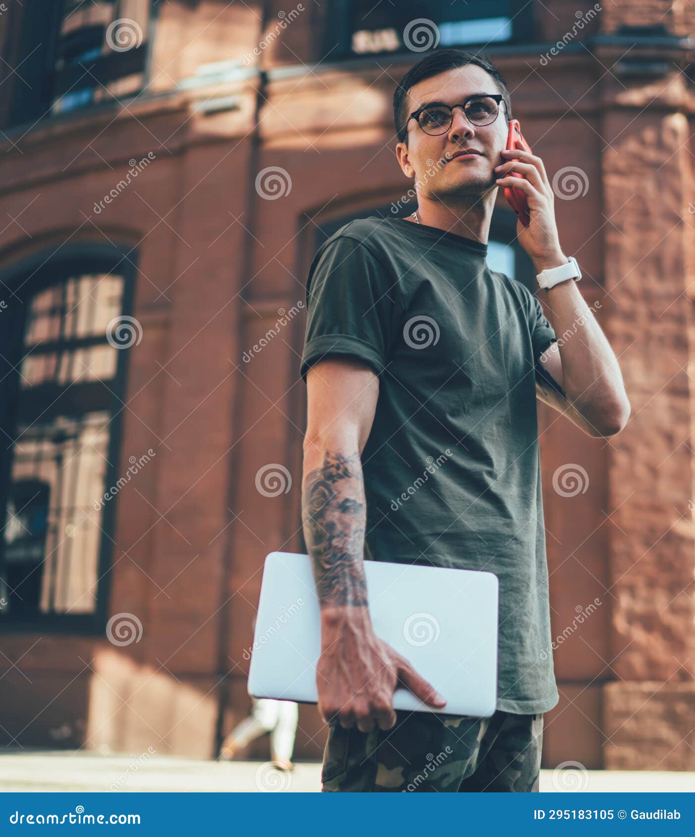 Skilled Male Software Developer with Laptop Device for Working in Hand ...