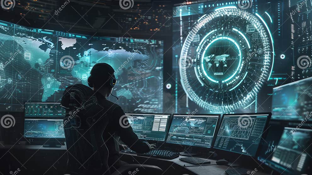 Skilled Programmer Coding Engineering Code while Sitting at Computer. AIG42. Stock Photo - Image ...