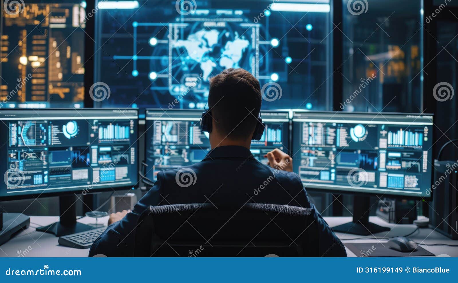 Skilled Programmer Coding Engineering Code While Sitting At Computer Aig42 Stock Image Image