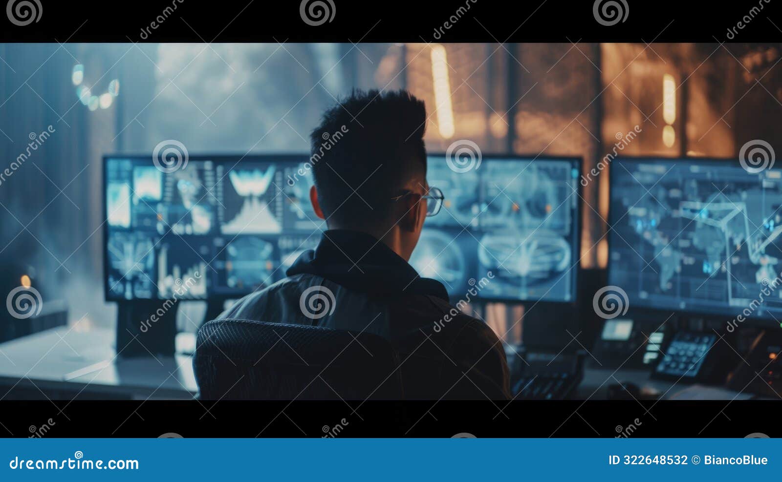 Skilled Programmer Coding Engineering Code While Sitting At Computer 9234