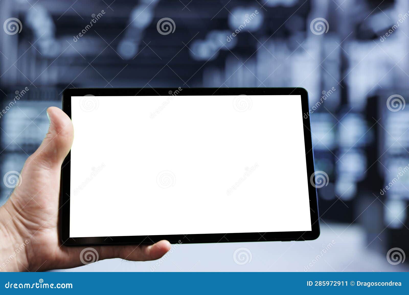 Skilled Programmer Using Mock Up Tablet Stock Image - Image of equipment, rack: 285972911