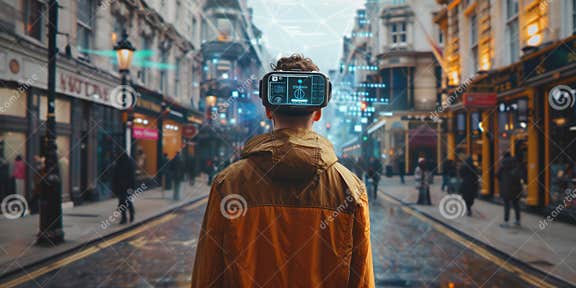 Skilled Person Wearing VR Headset while Setting and Coding Program ...