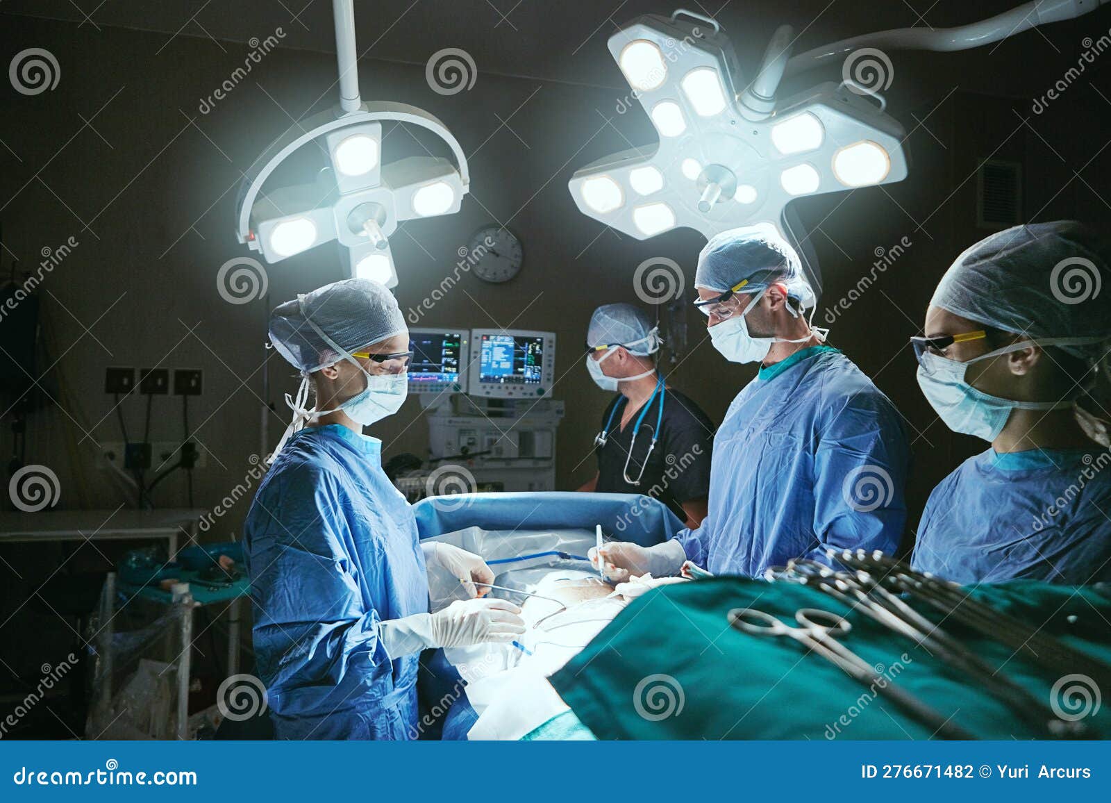 Skilled Surgeons at Work. Surgeons in an Operating Room. Stock Photo ...