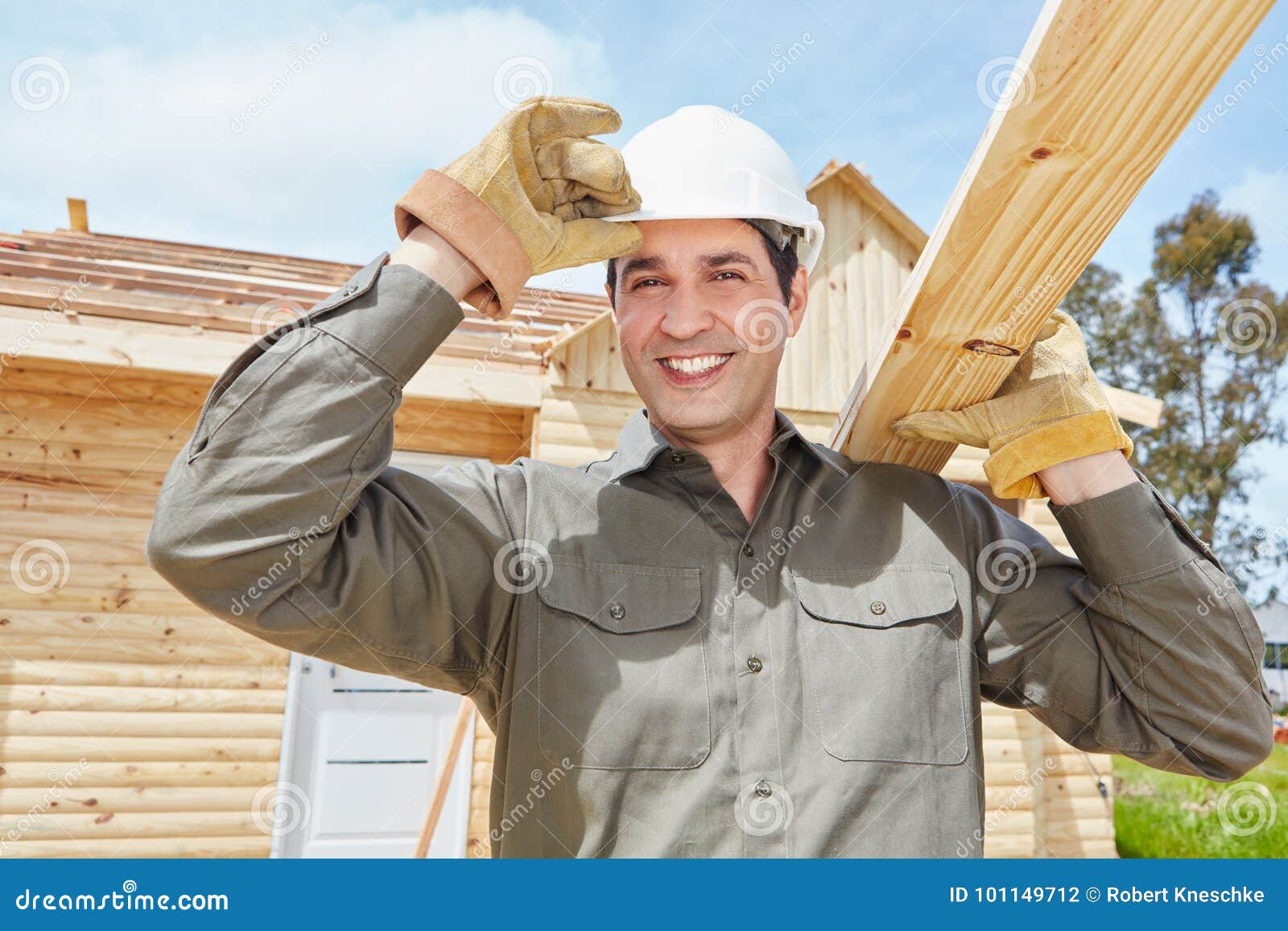 Skilled Worker Working at Construction Site Stock Photo - Image of ...