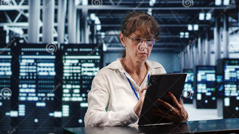 High Tech Headquarters with AI Servers Stock Image - Image of ...