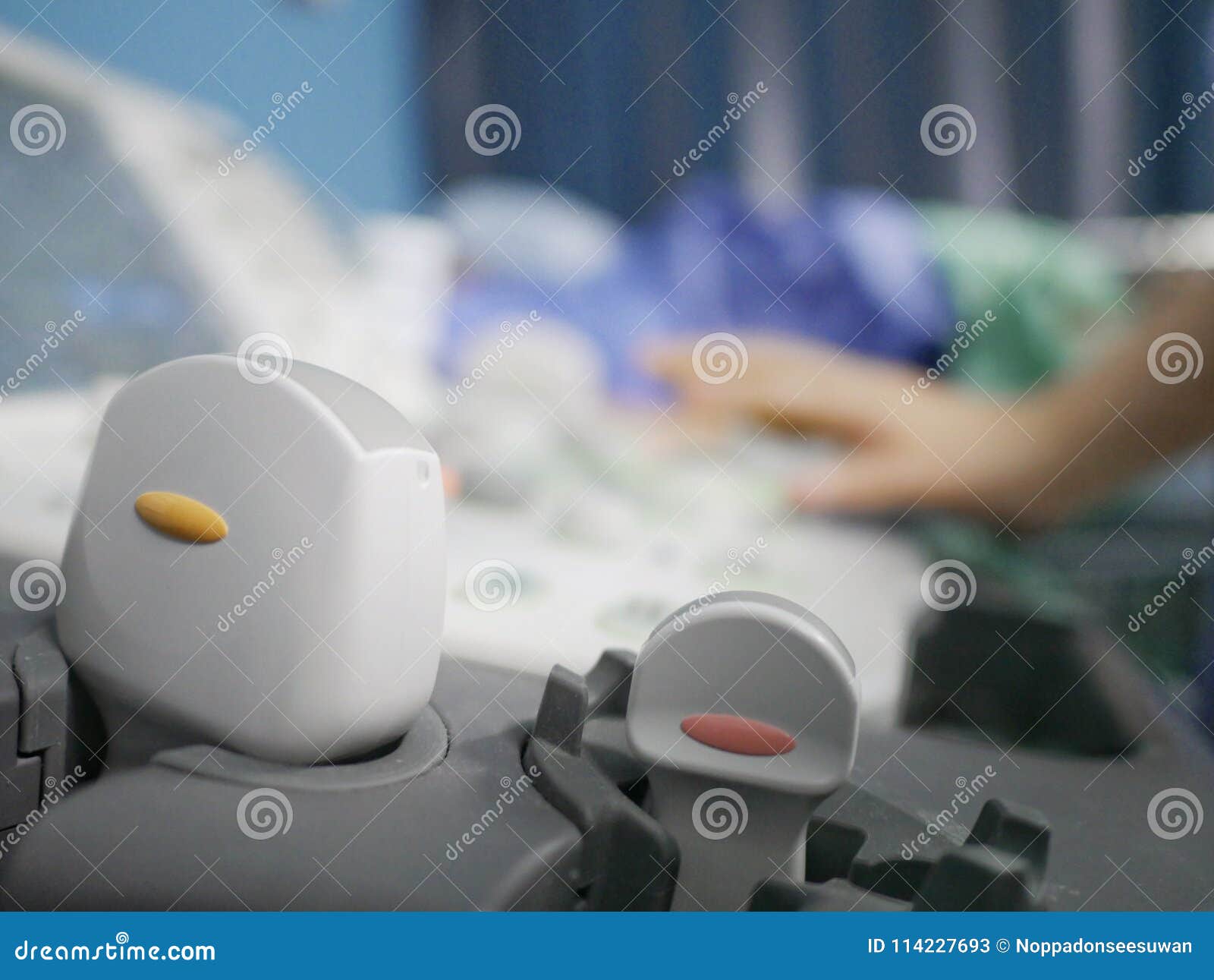 Skillful Sonographer Using Ultrasound Machine at Work Stock Image ...