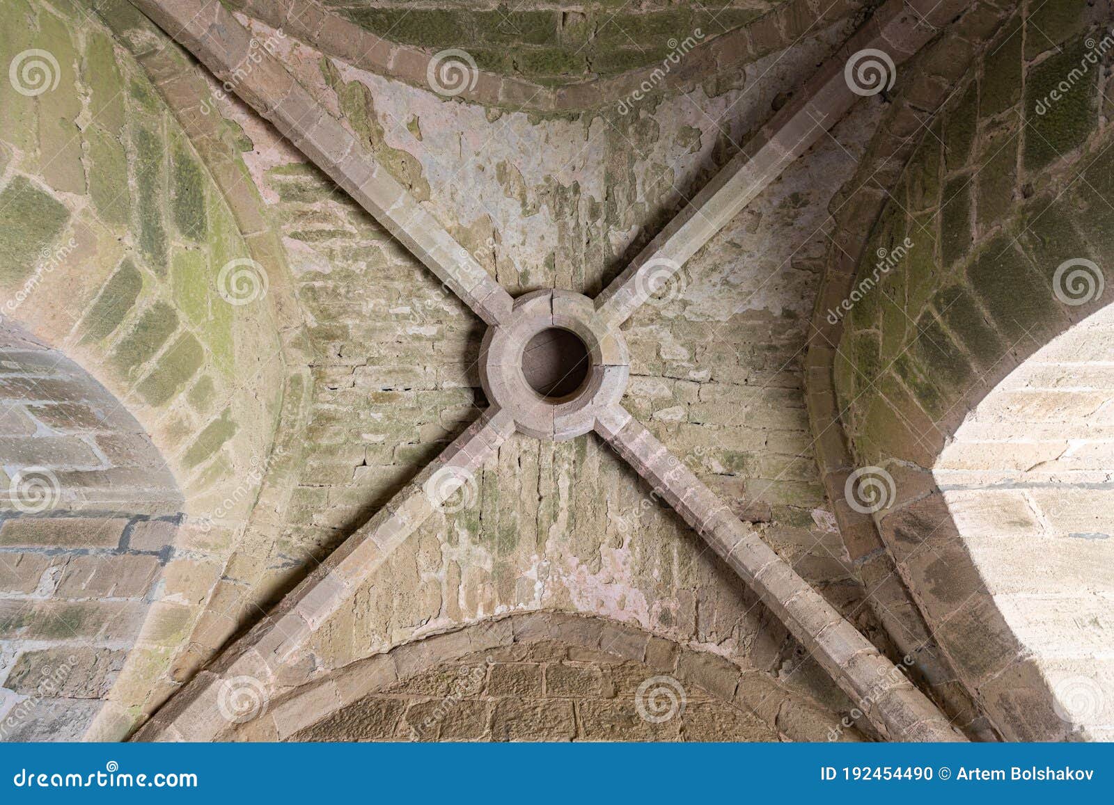 Skillful Stone Laying on the Tower Ceiling of Medieval Castle of ...