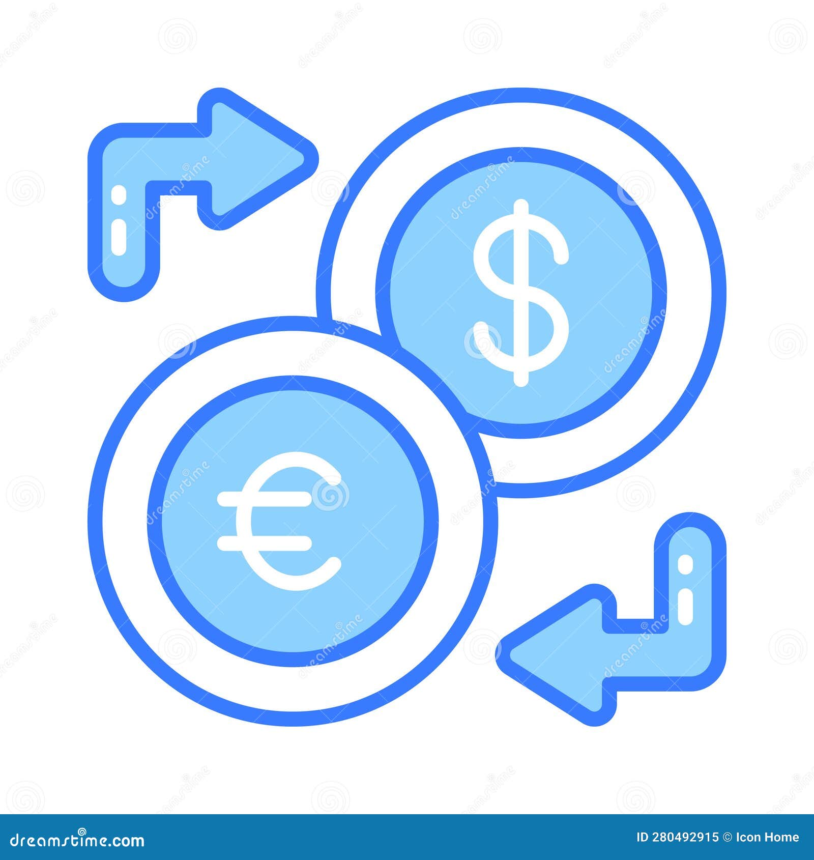 A Skillfully Crafted Vector of Currency Exchange in Trendy Style ...